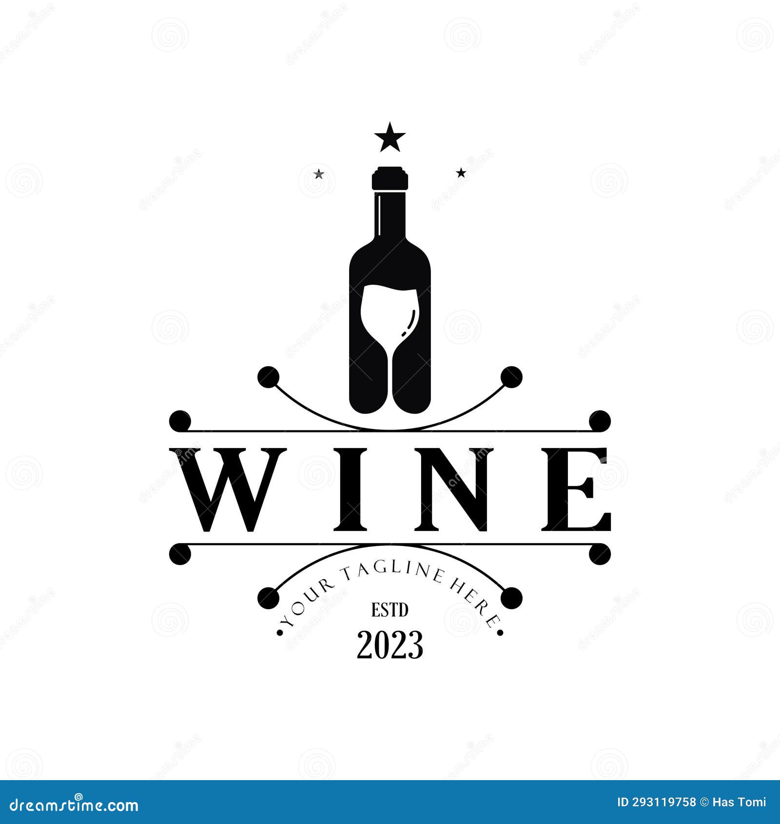 Wine Logo Design Template.vector Illustration of Icon-vector Stock ...