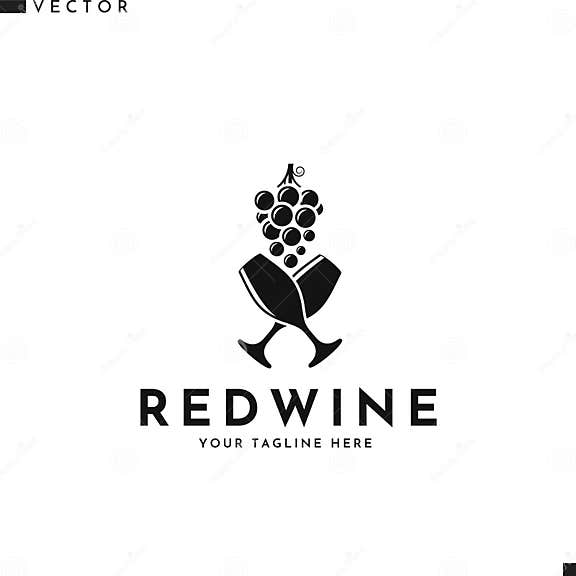 Red Wine Logo. Abstract Sign Stock Vector - Illustration of wine ...