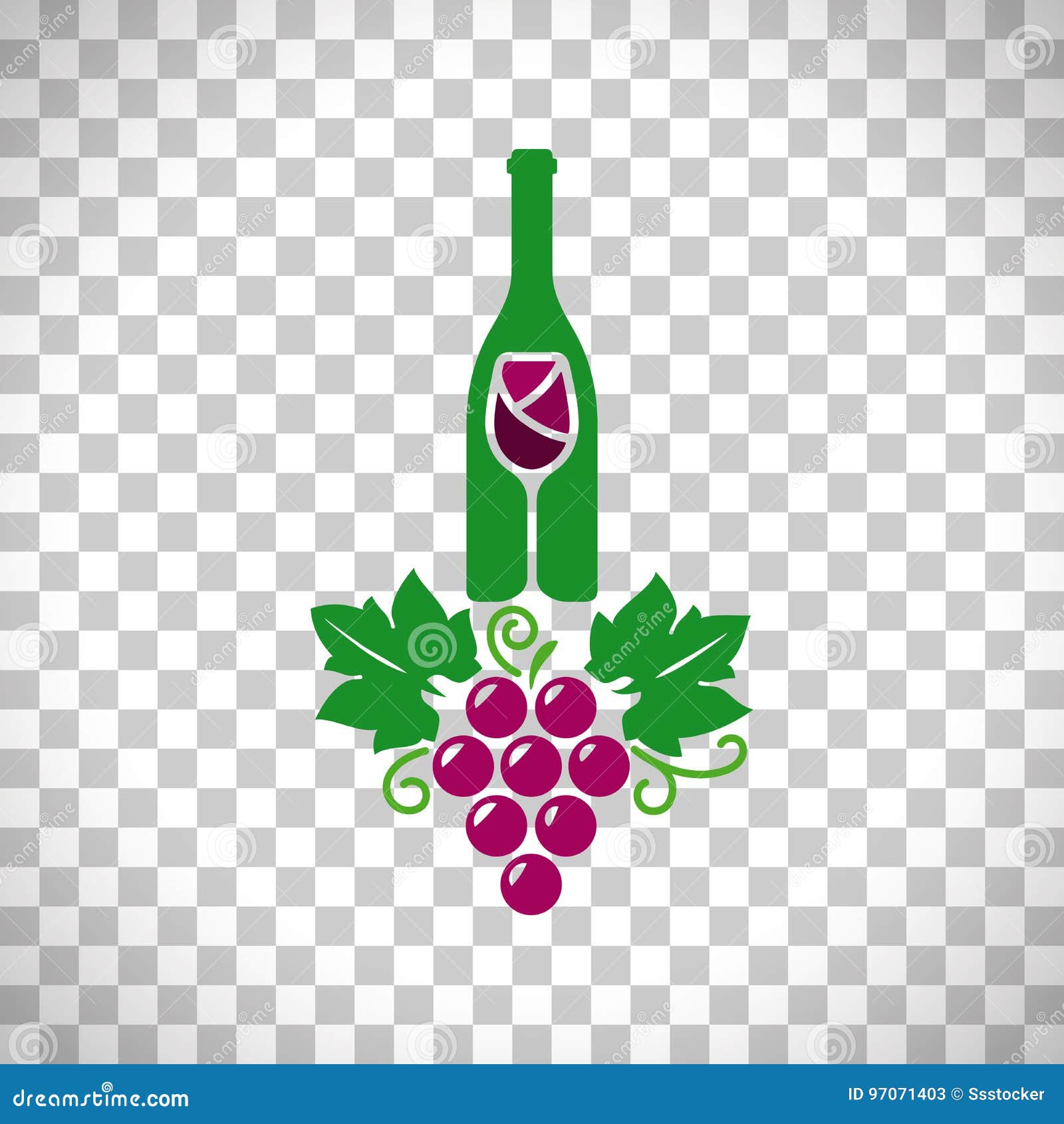 Wine Logo Transparent Background Cartoon Vector | CartoonDealer.com ...