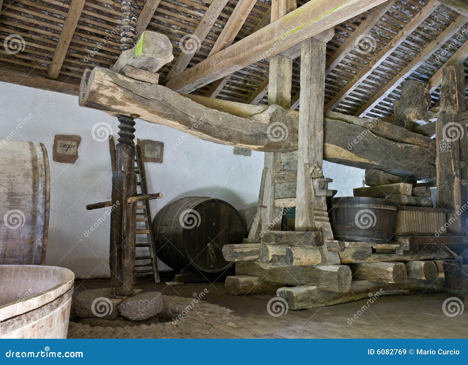 Wine making stock image. Image of barrel, cellar, jars - 6082769