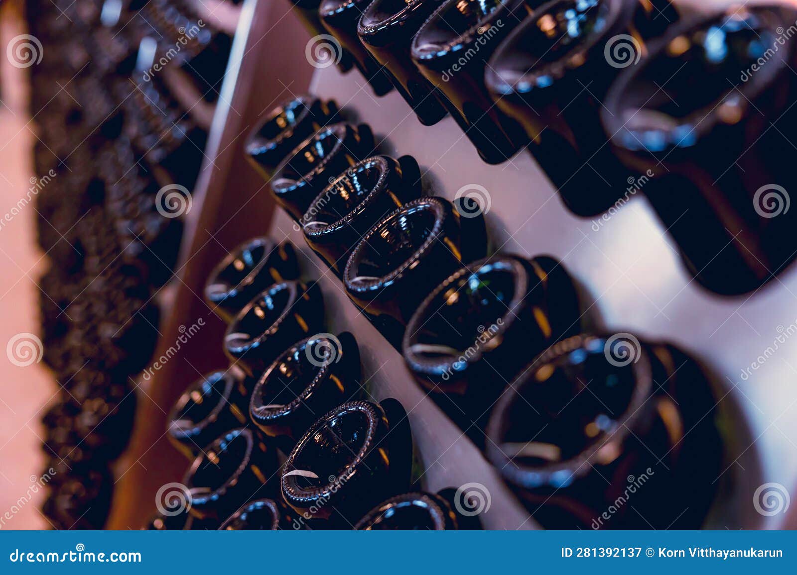 Wine Making Bottle Resting for Second Fermentation Riddling Disgorging ...
