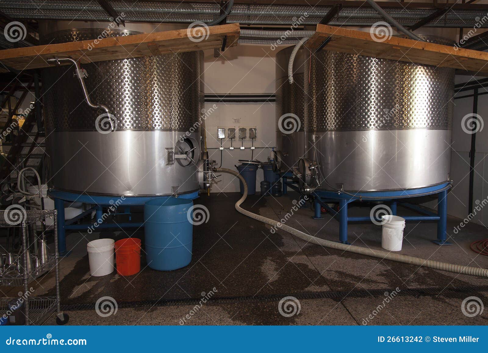 Wine Making Fermentation Tanks Stock Photo - Image of fermentation ...