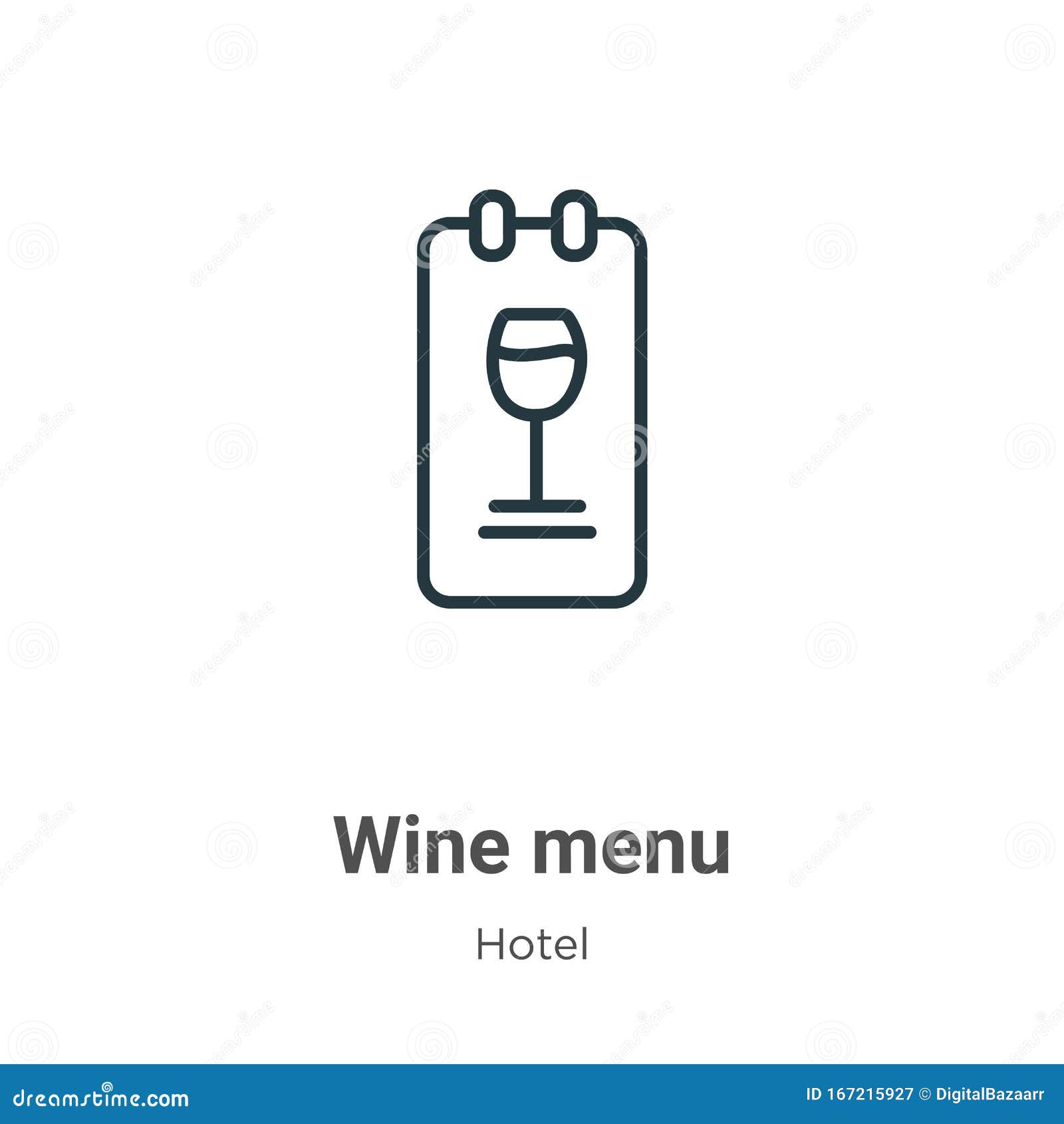 Wine Menu Outline Vector Icon. Thin Line Black Wine Menu Icon, Flat ...