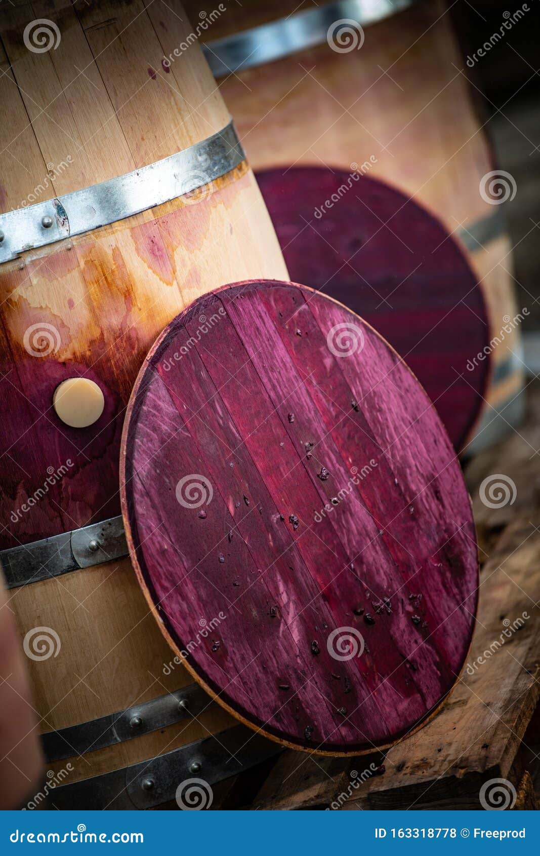 Wine Mixing during Fermentation Process in Barrel, Bordeaux Vineyard ...