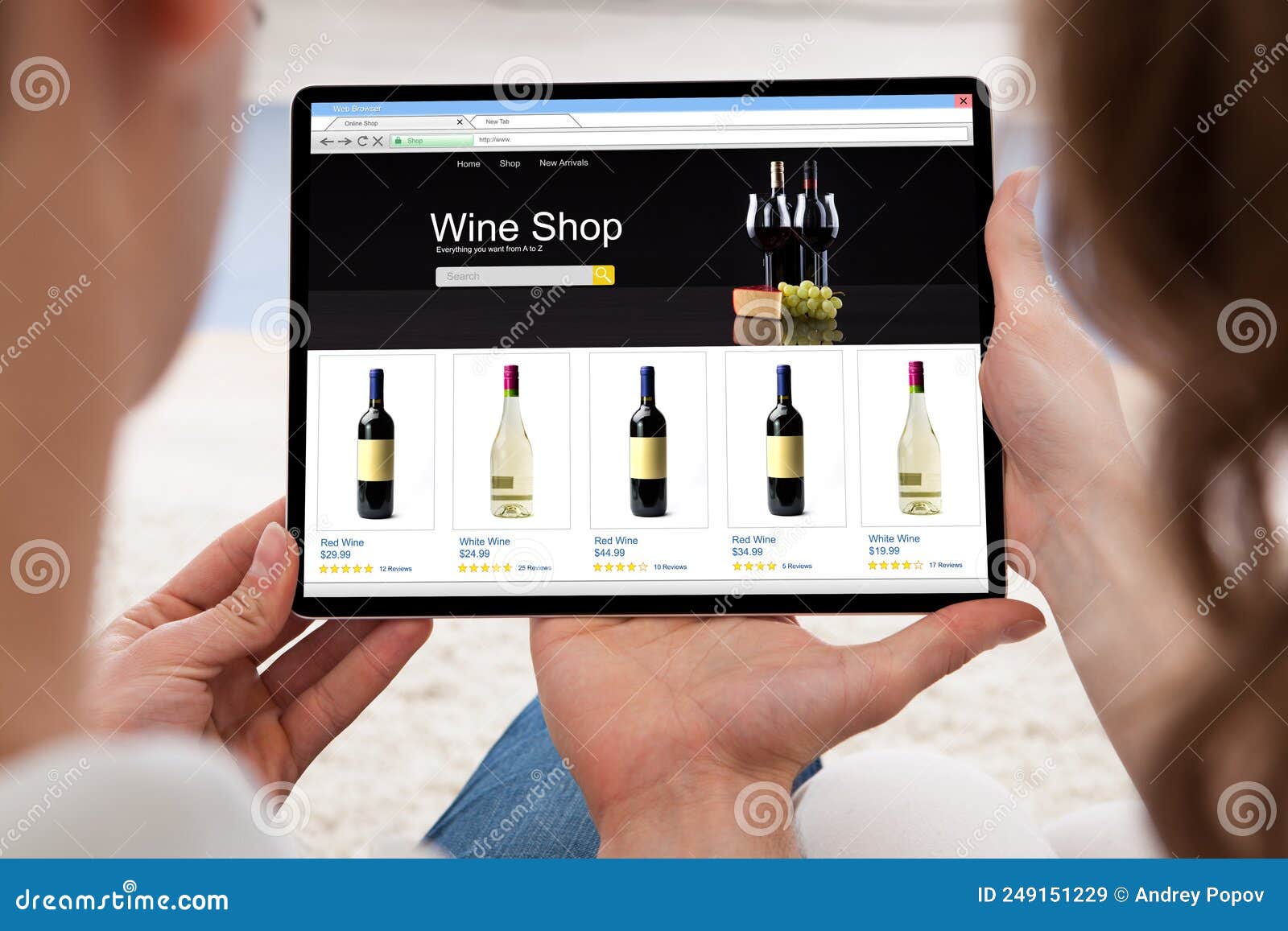 Wine Online Home Delivery stock image. Image of ecommerce - 249151229