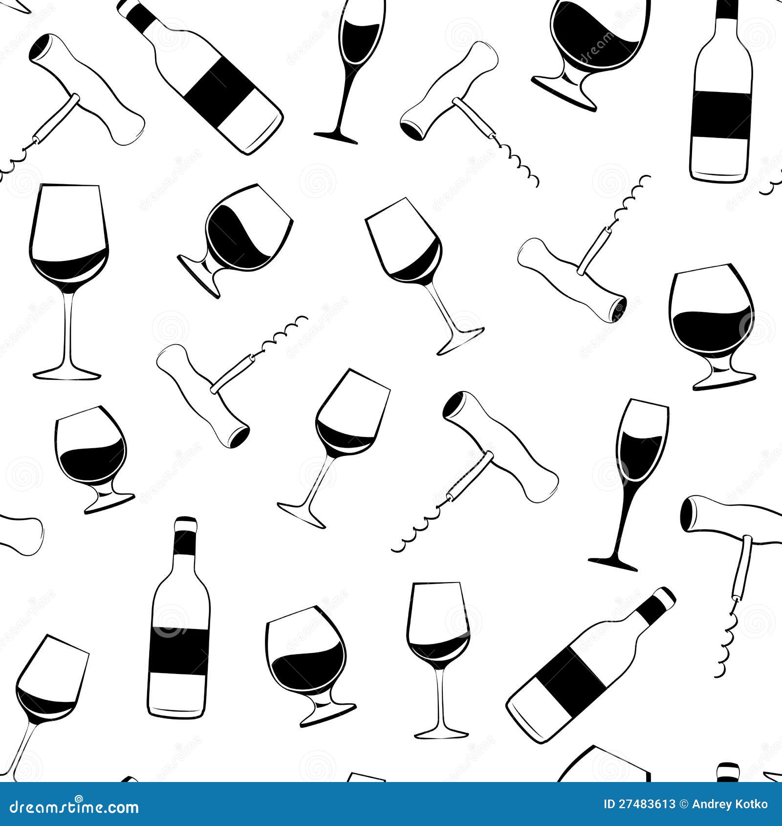 Wine pattern stock vector. Illustration of pattern, decoration - 27483613