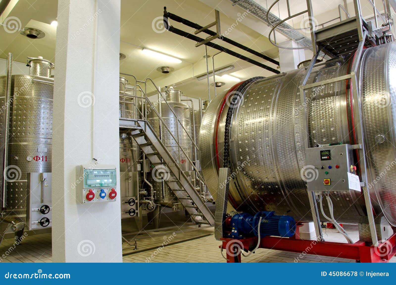 Wine Production stock photo. Image of industry, cylinder - 45086678
