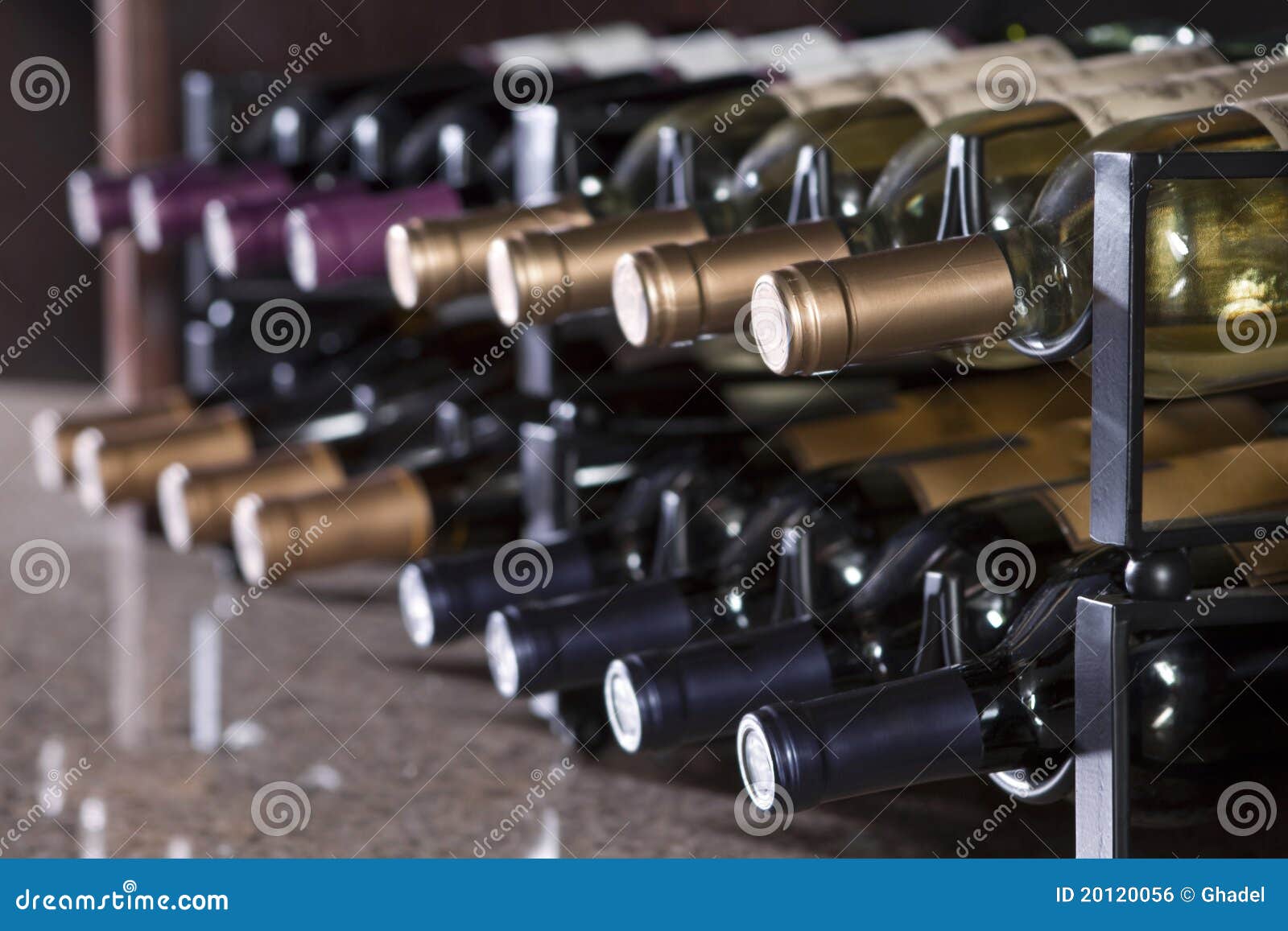 Wine rack in restaurant stock photo. Image of wine, rack - 20120056