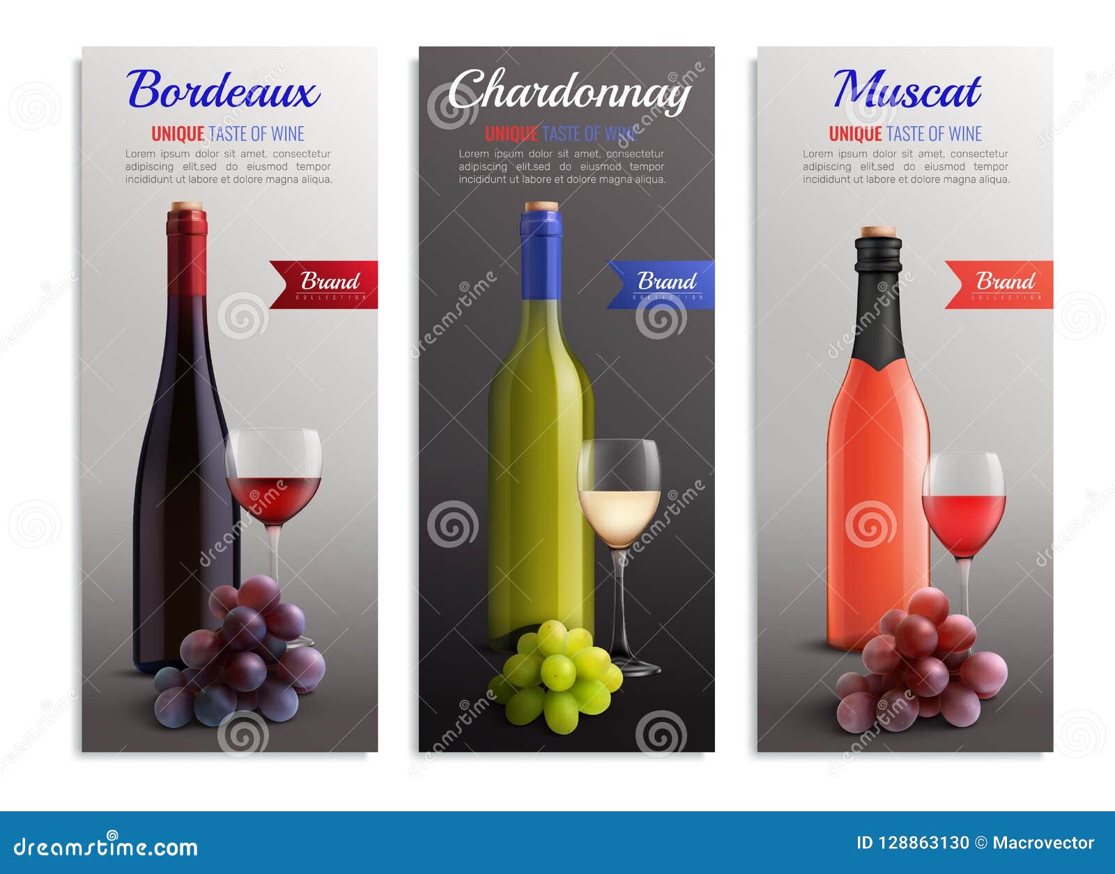 Wine Realistic Vertical Banners Stock Vector - Illustration of banner ...