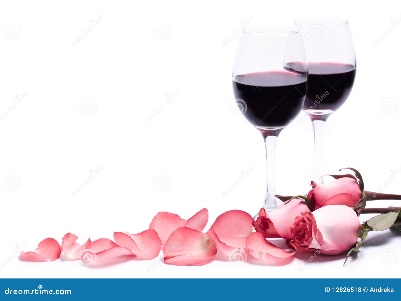 Wine and roses stock photo. Image of romantic, beverage - 12826518