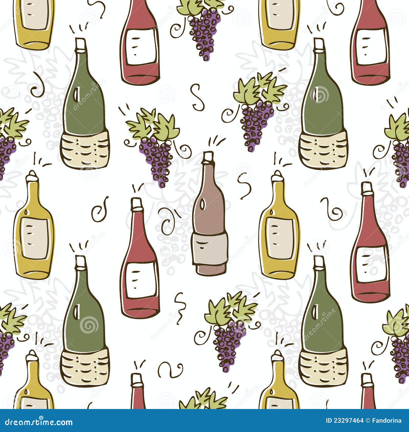 Wine seamless pattern stock vector. Illustration of pattern - 23297464