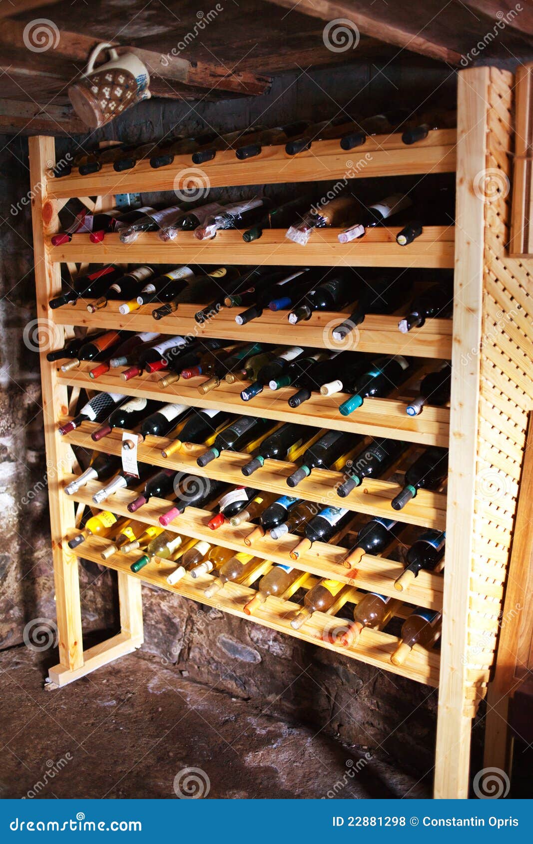 Wine shelves editorial stock photo. Image of luxury, romania - 22881298