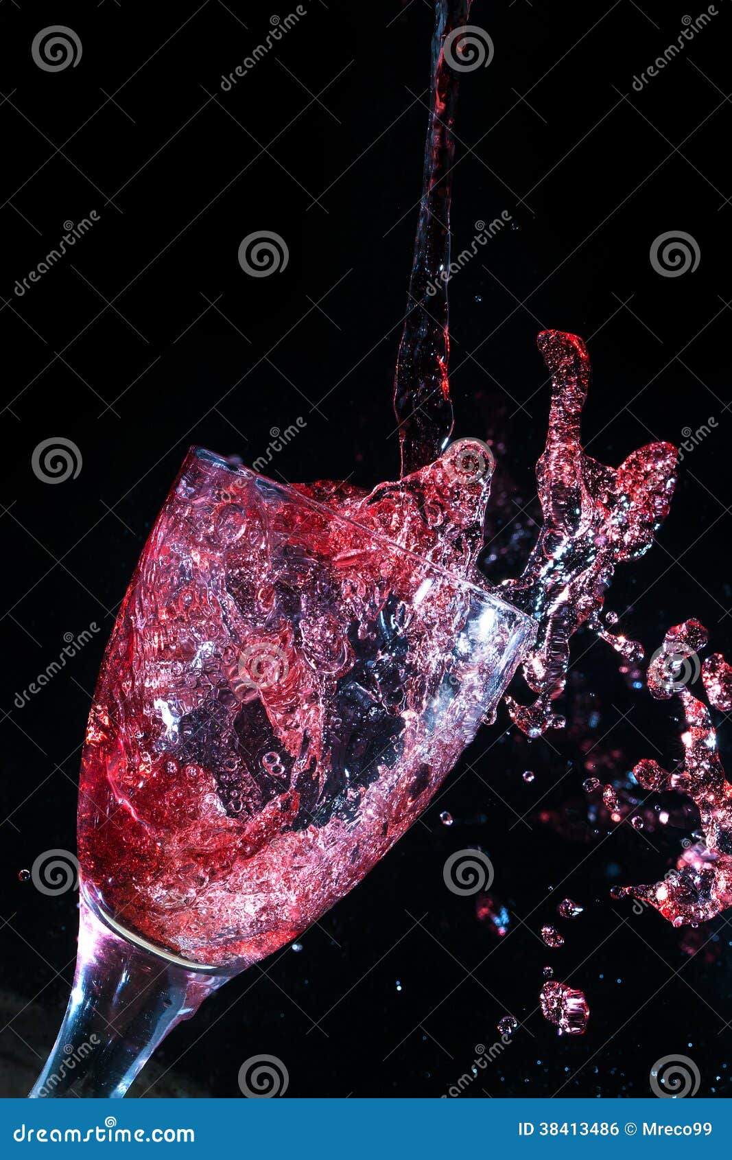 Wine spillage freeze frame stock photo. Image of time - 38413486