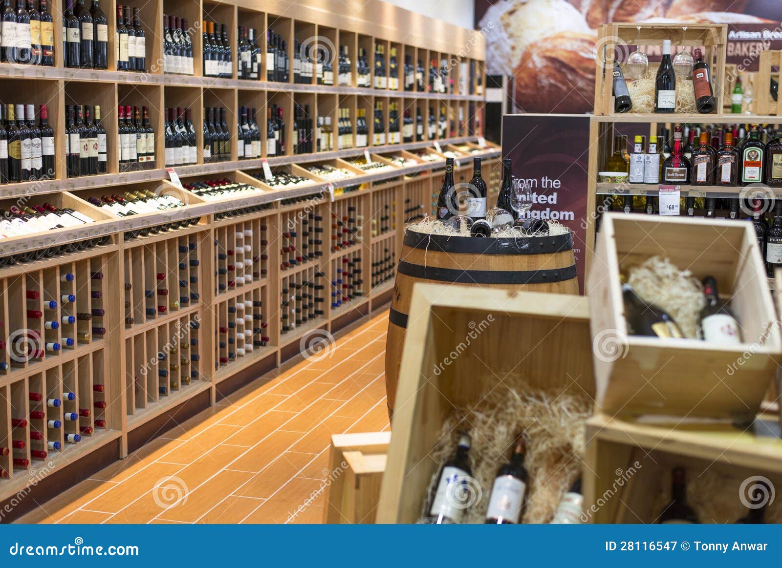 Wine and Spirit Department editorial photography. Image of shelves ...