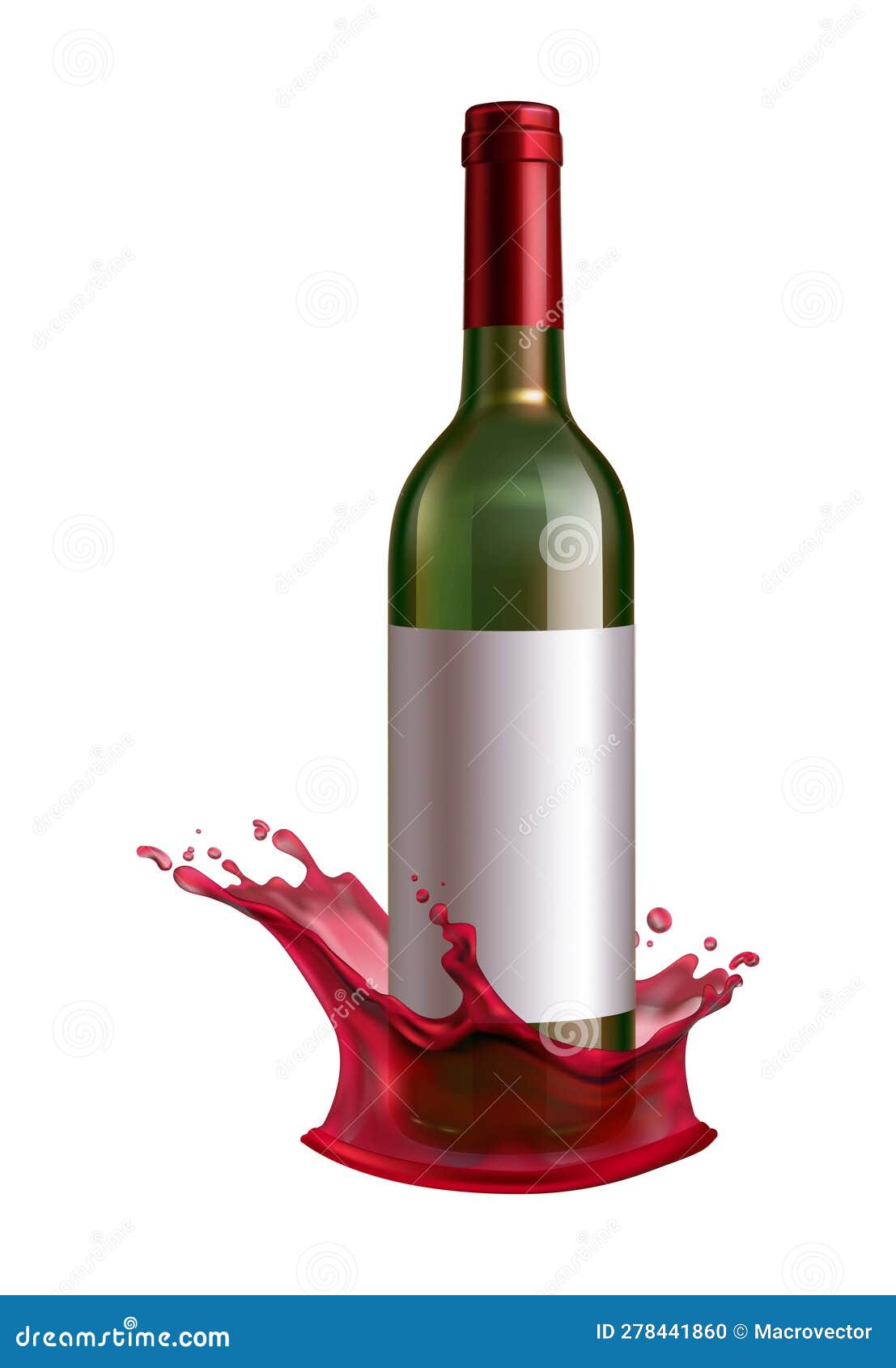 Wine Splash Realistic Composition Stock Illustration - Illustration of ...