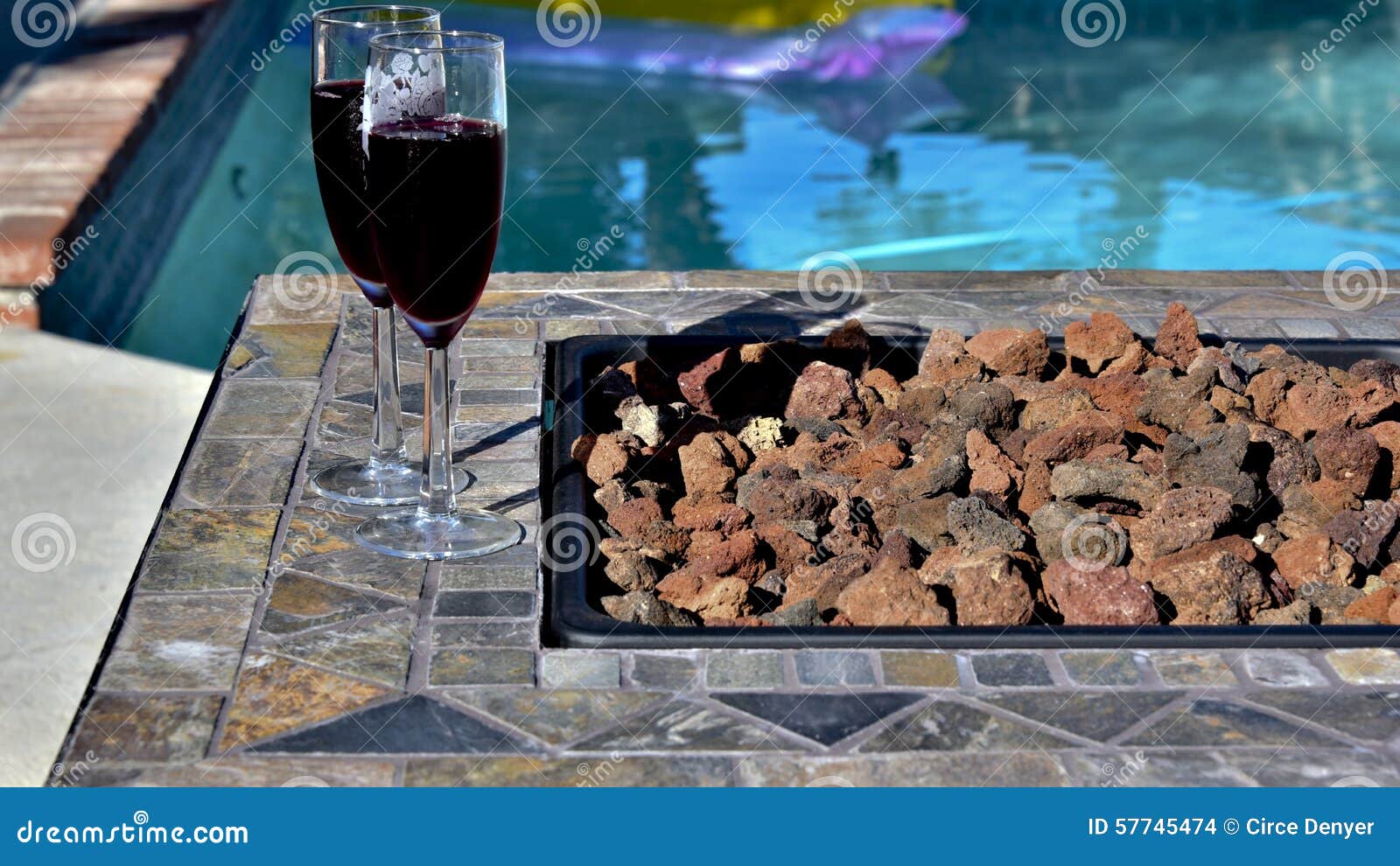 Wine and a Swim stock photo. Image of crystal, entertain - 57745474
