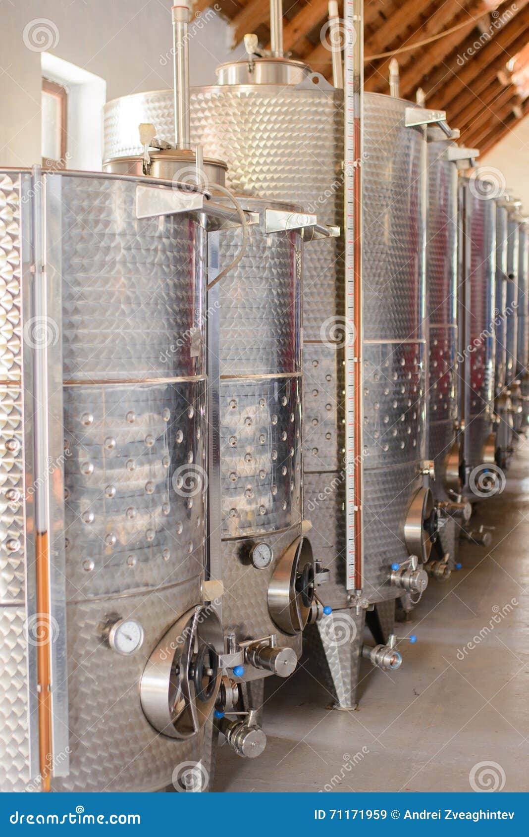 Wine Tank Row stock image. Image of color, plant, equipment - 71171959