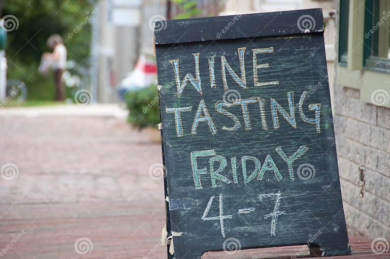 Wine Tasting Sign stock image. Image of promotion, friday - 15679917
