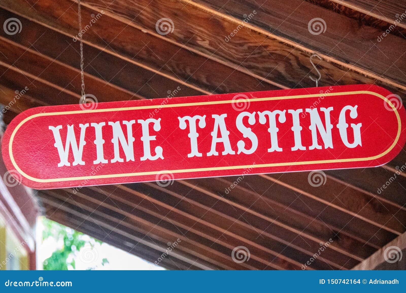 Wine tasting sign stock photo. Image of signage, vineyard - 150742164