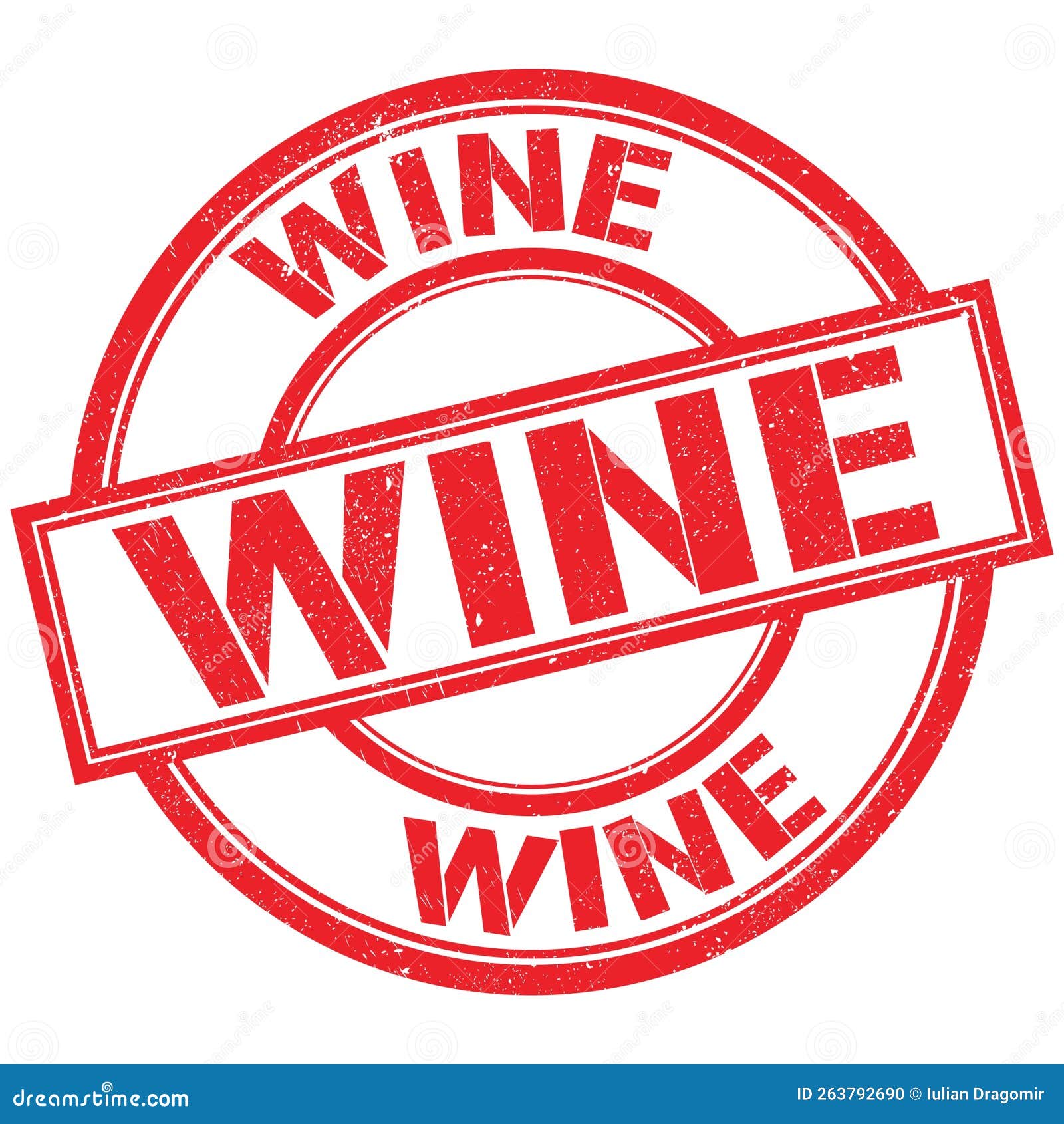 WINE Text Written on Red Stamp Sign Stock Illustration - Illustration ...