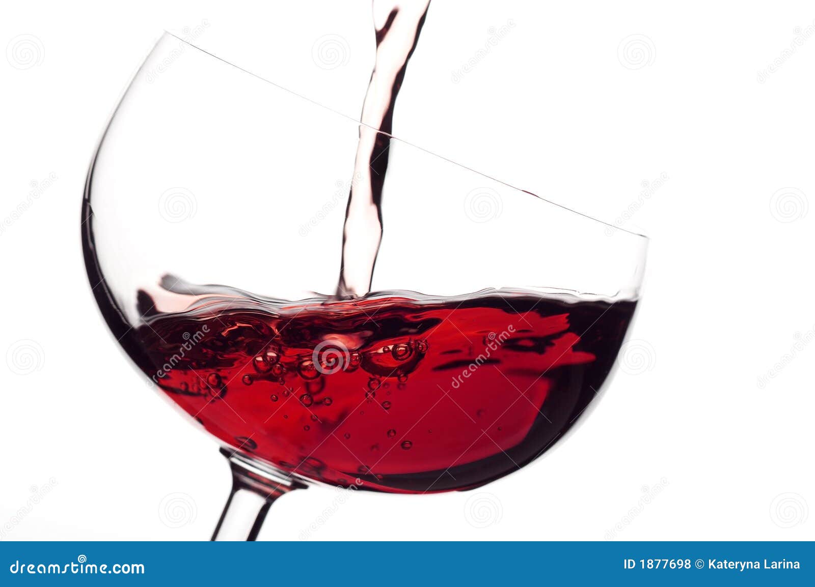 The Wine To Flow in a Glass Stock Photo - Image of merlot, bordeaux ...