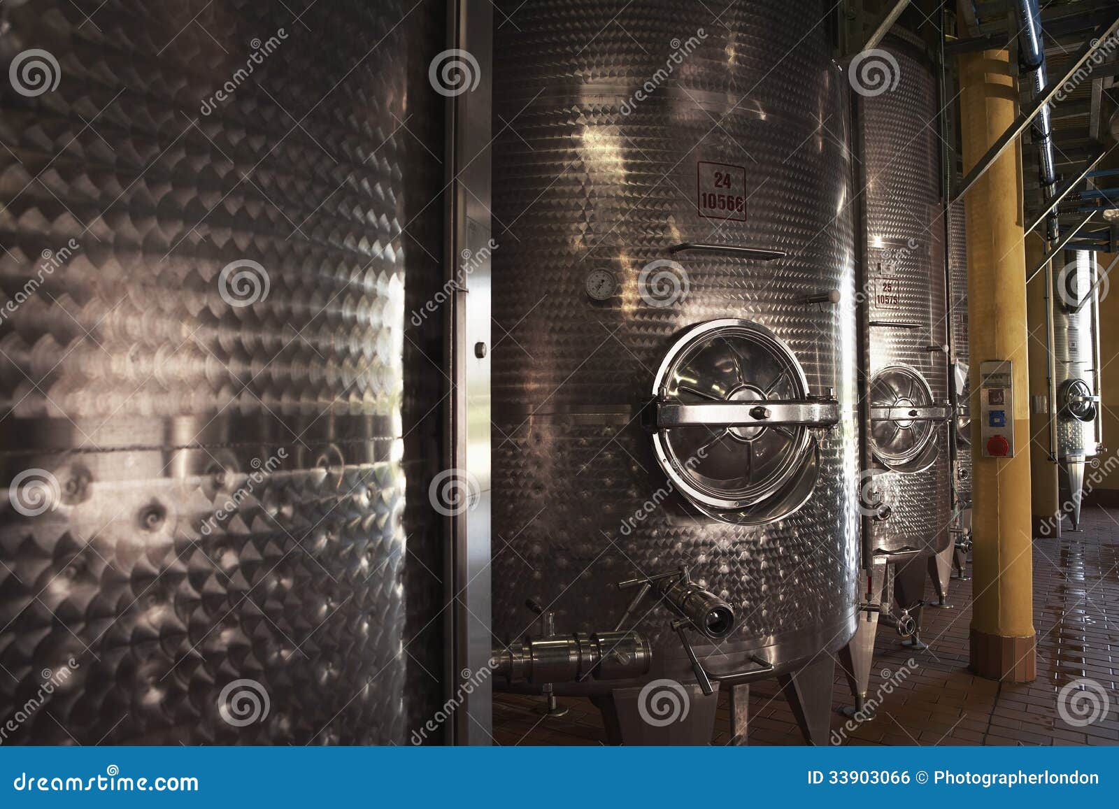Wine Vats Inside the Winery Stock Photo - Image of container, making ...