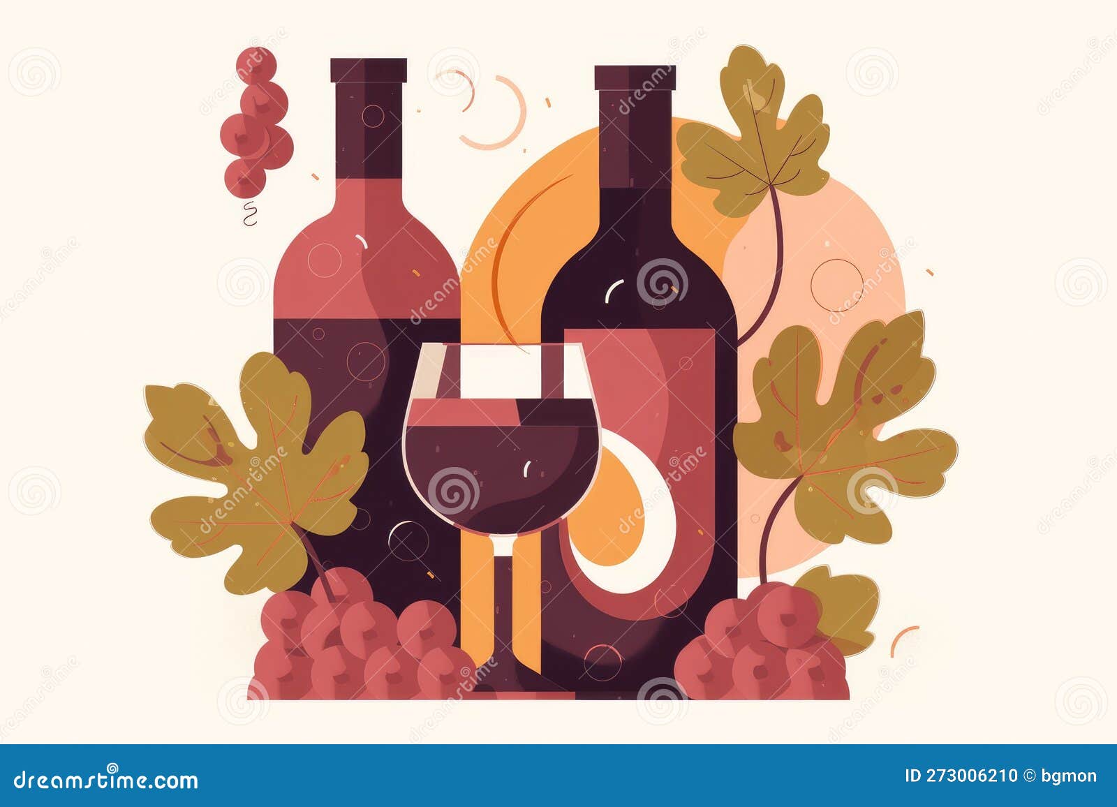 Wine Vector Graphic Image Design. Generative Ai Stock Illustration ...