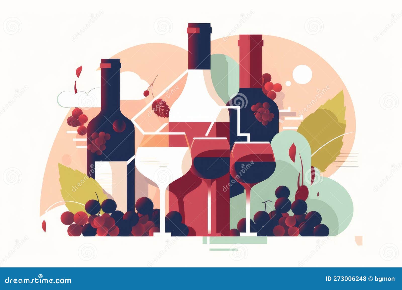 Wine Vector Graphic Visual. Generative Ai Stock Illustration ...