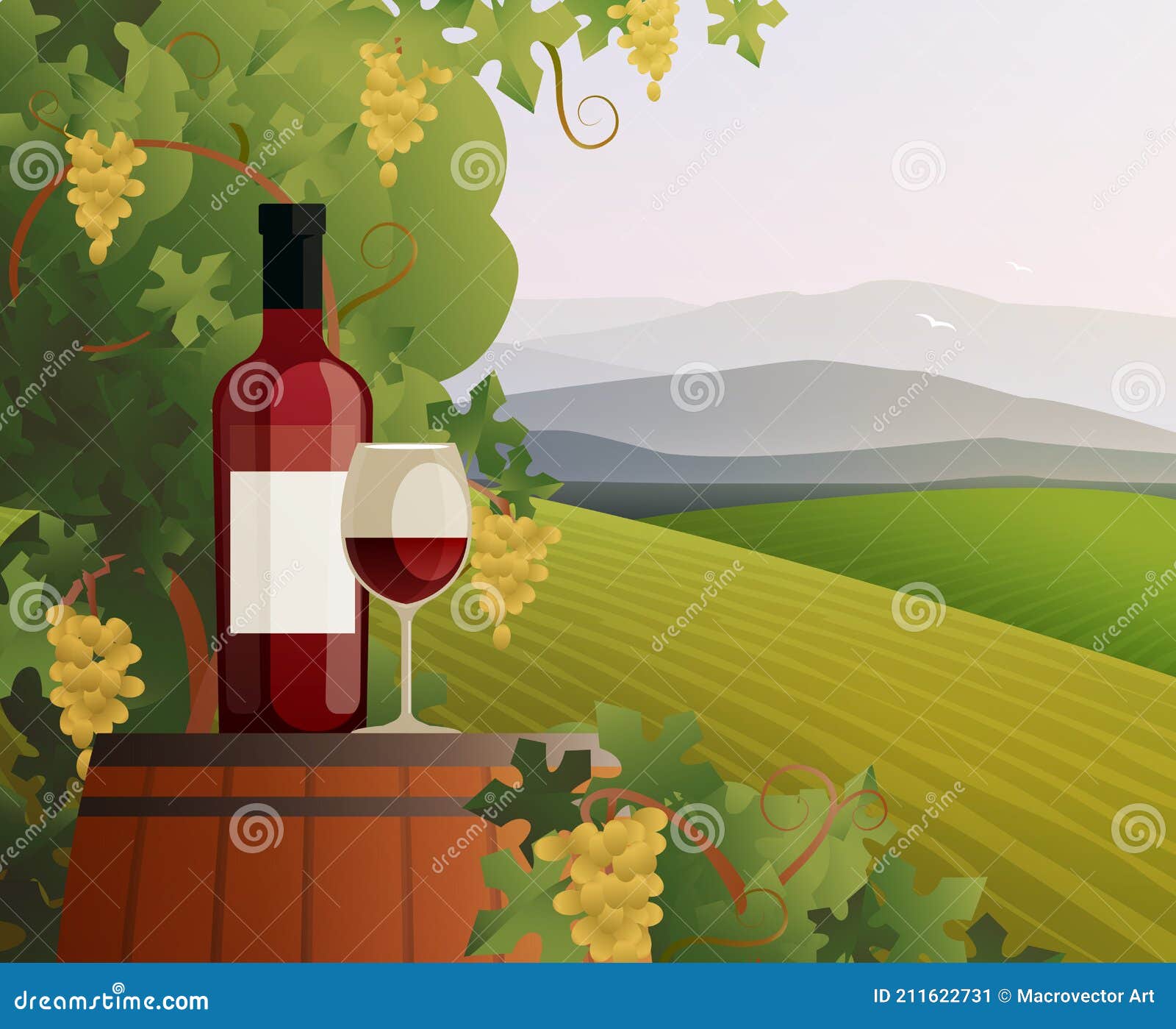 Vineyard Concept Logo. Cartoon Vector | CartoonDealer.com #92669689