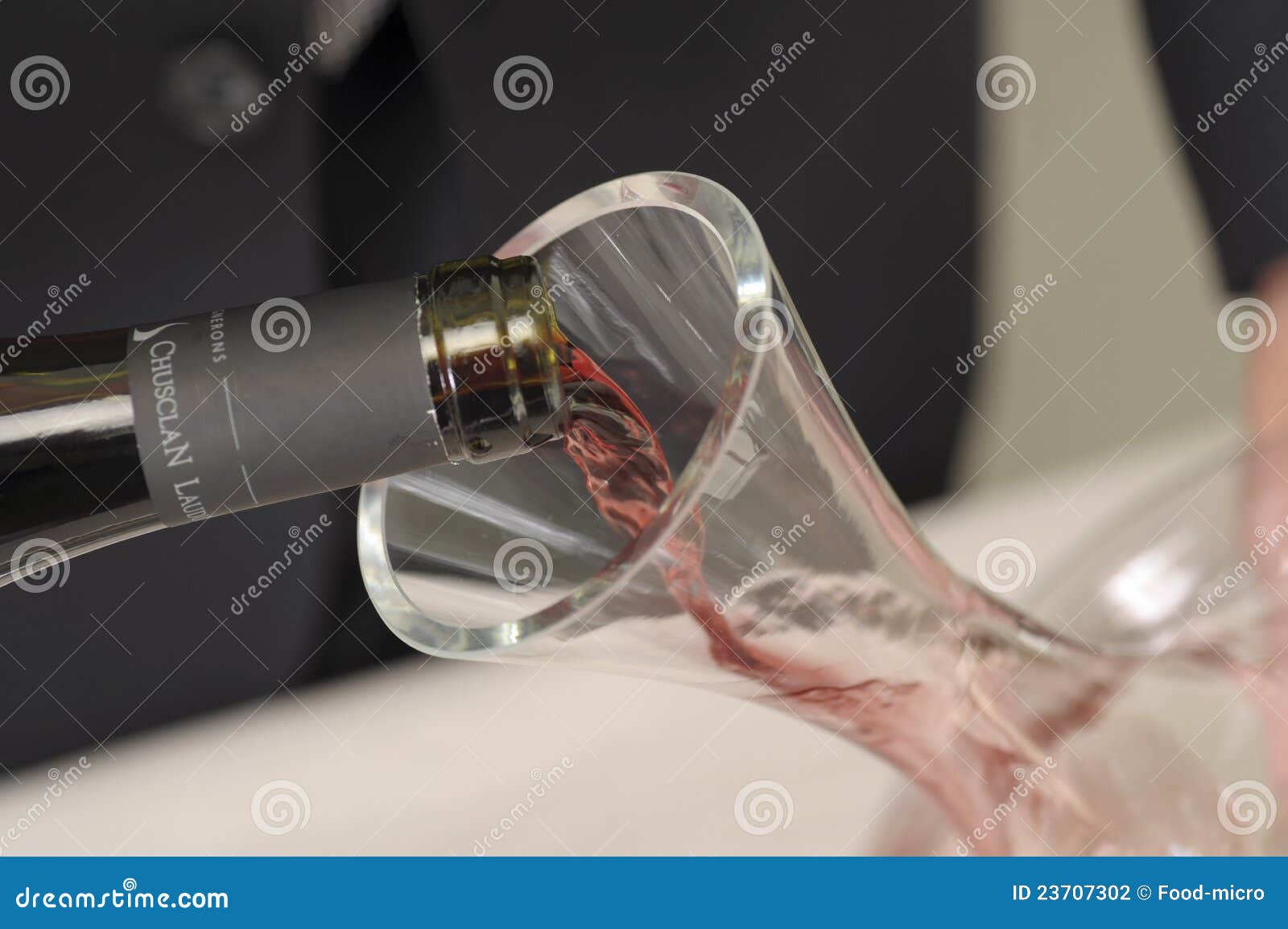 Wine Waiter Decantering a Bottle of Red Wine Editorial Photography ...