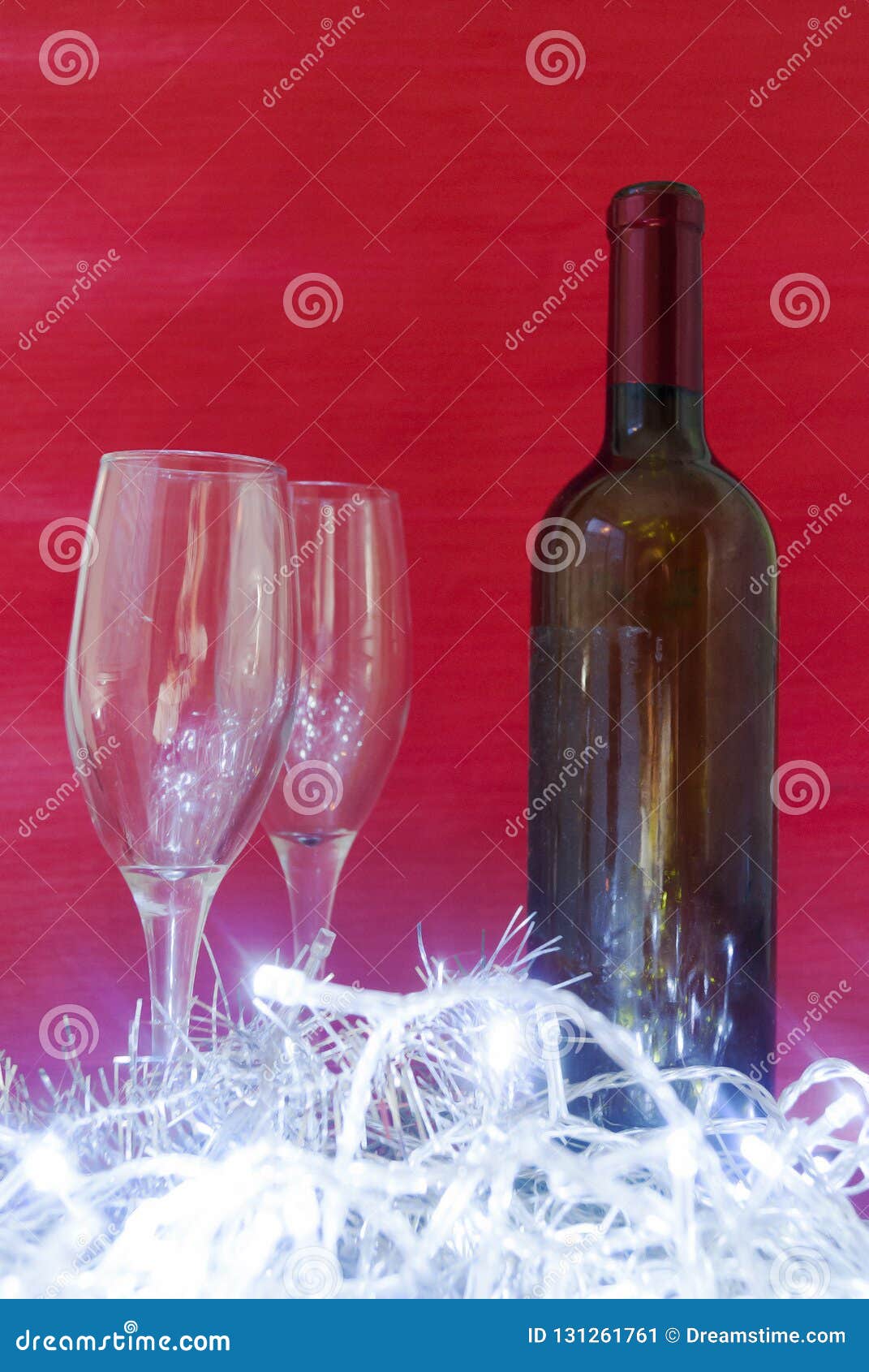 Wine And Wine Glasses Elegant Stock Image Image Of Dinner Event 131261761