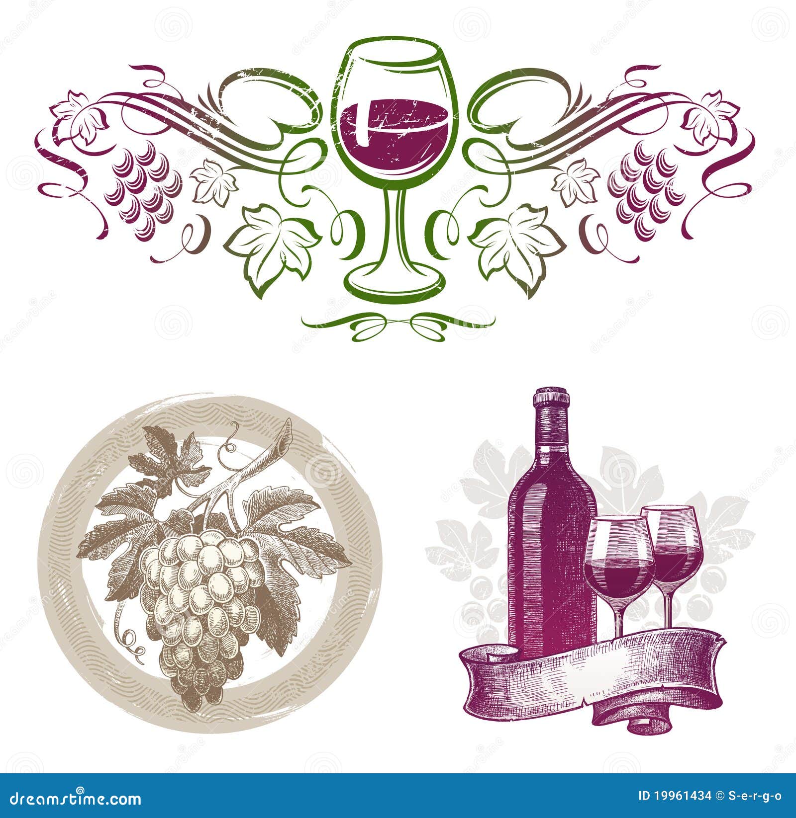 Wine And Winemaking Vector Illustration Set, Farmer Winemaker ...