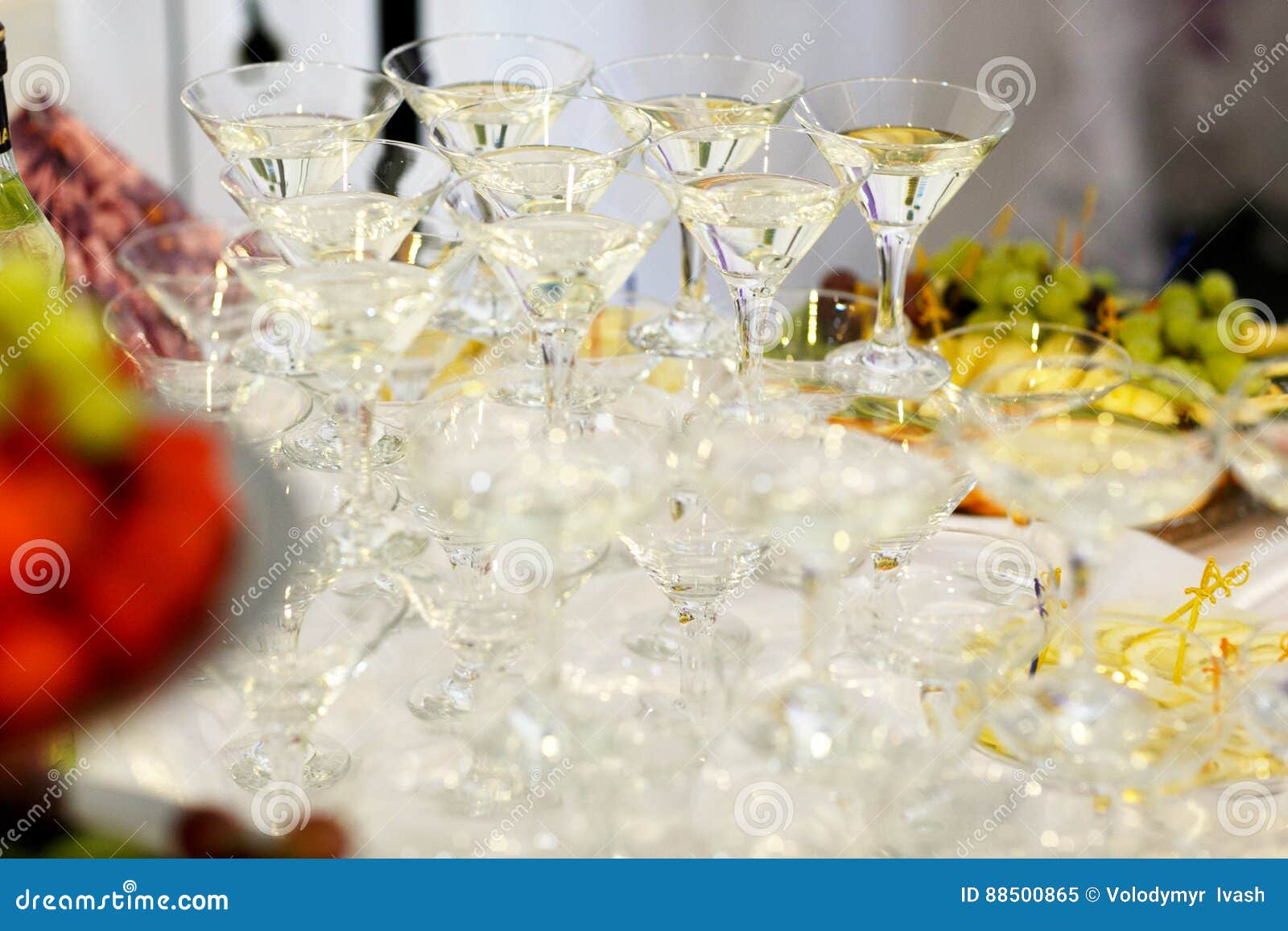 Wineglasses with Martini Stand between Fruits Stock Image - Image of ...