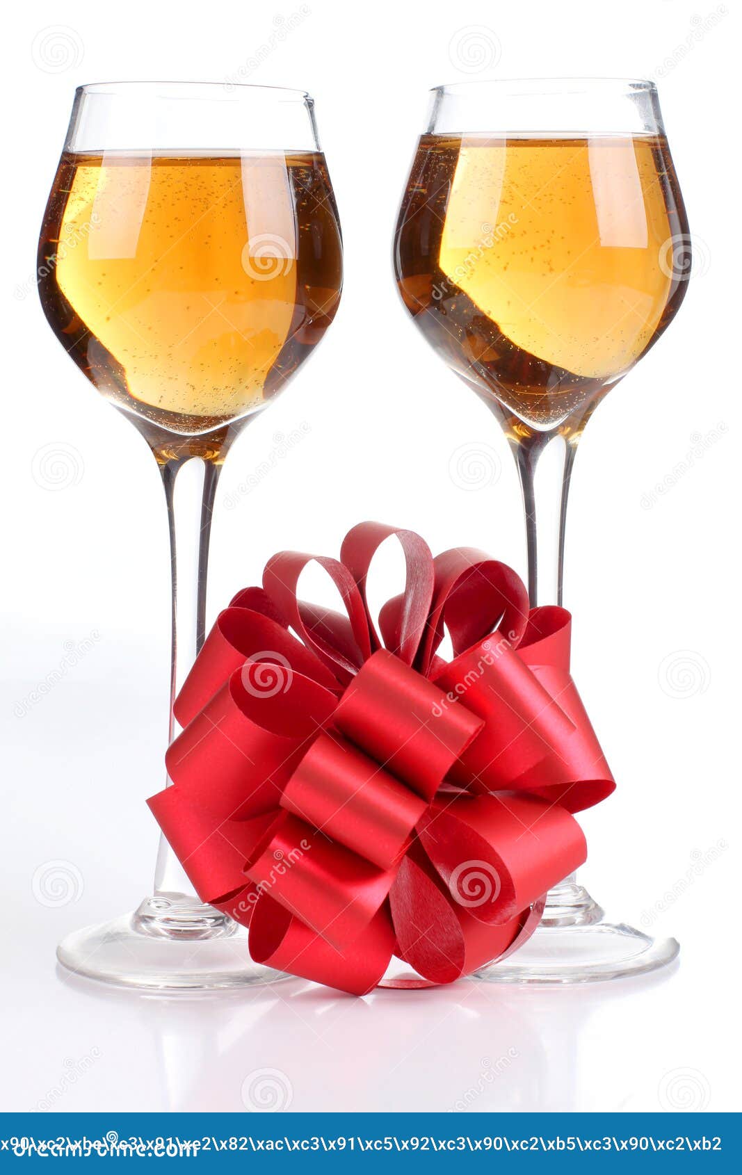 Wineglasses and ribbon stock image. Image of beverage - 21315823