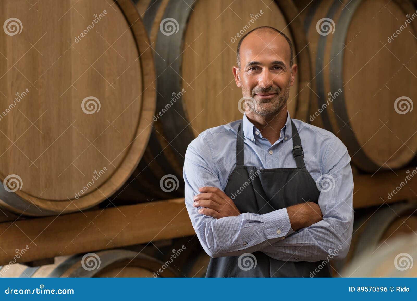 Winemaker in cellar stock photo. Image of winemaker, farmer - 89570596