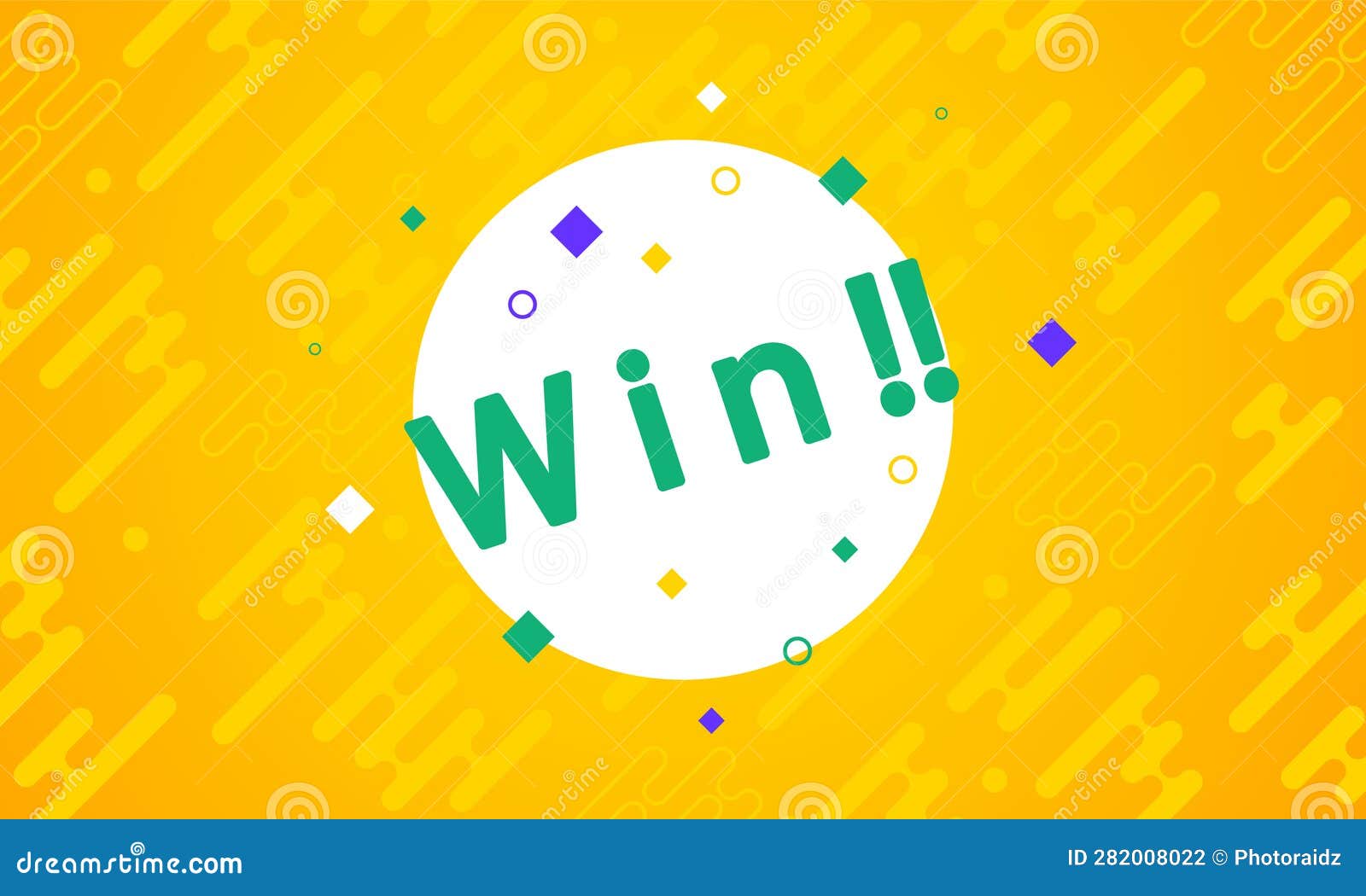 Winer Sign. Congratulations Win Banner Stock Illustration ...