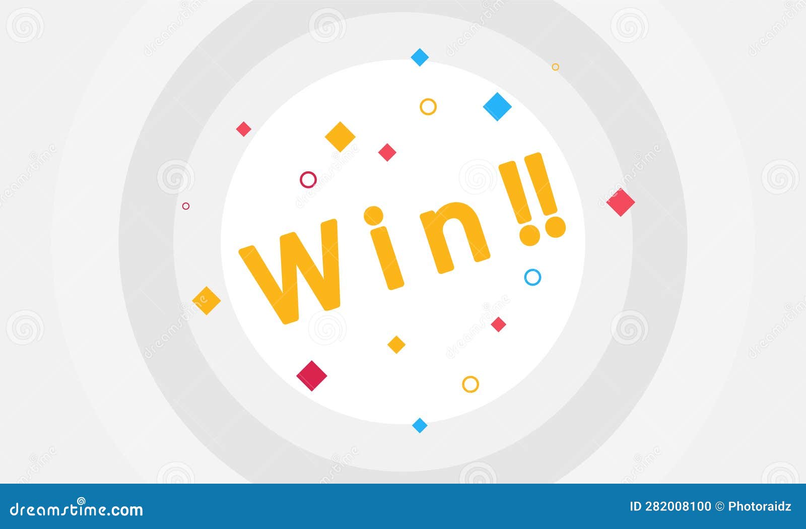 Winer Sign. Congratulations Win Banner Stock Illustration ...