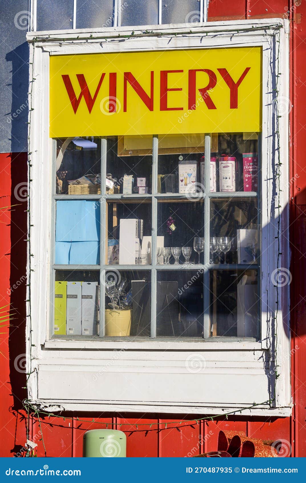 Winery colorful window editorial image. Image of retro - 270487935