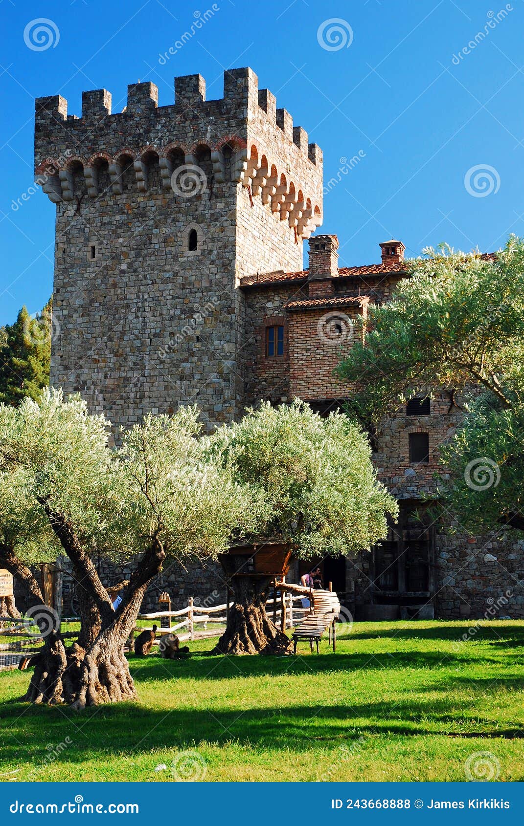 Castle of Napa editorial stock photo. Image of fence - 243668888