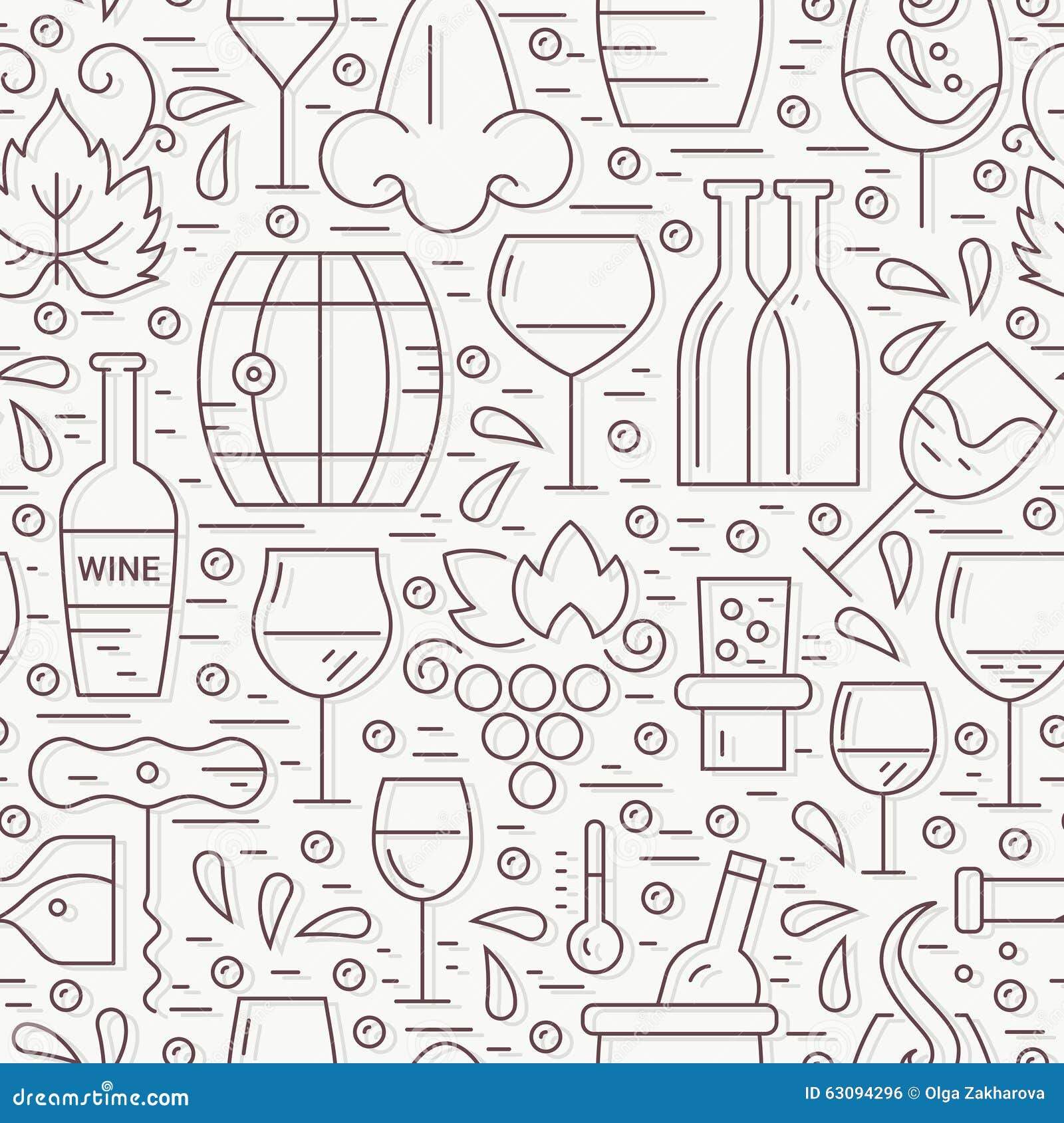 Winery Pattern stock vector. Illustration of design, cellar - 63094296
