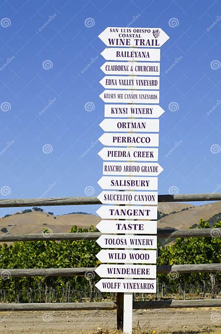 Winery Sign stock image. Image of directions, grasslands - 9107407
