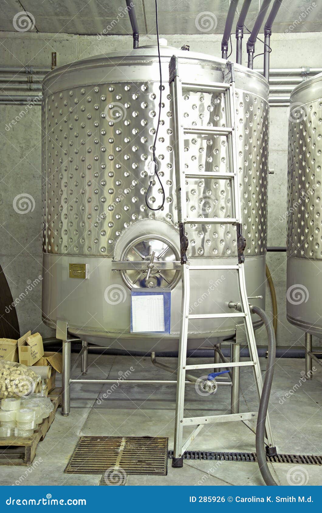 Winery-Single Vat stock photo. Image of grate, pinot, fermentation - 285926