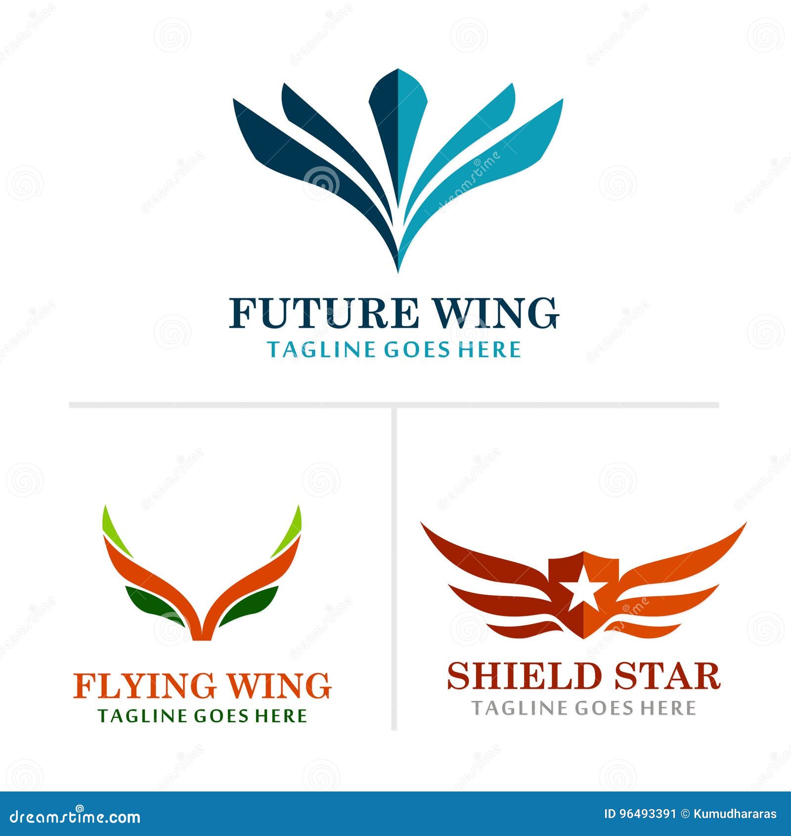Wing abstract logos stock vector. Illustration of eagle - 96493391