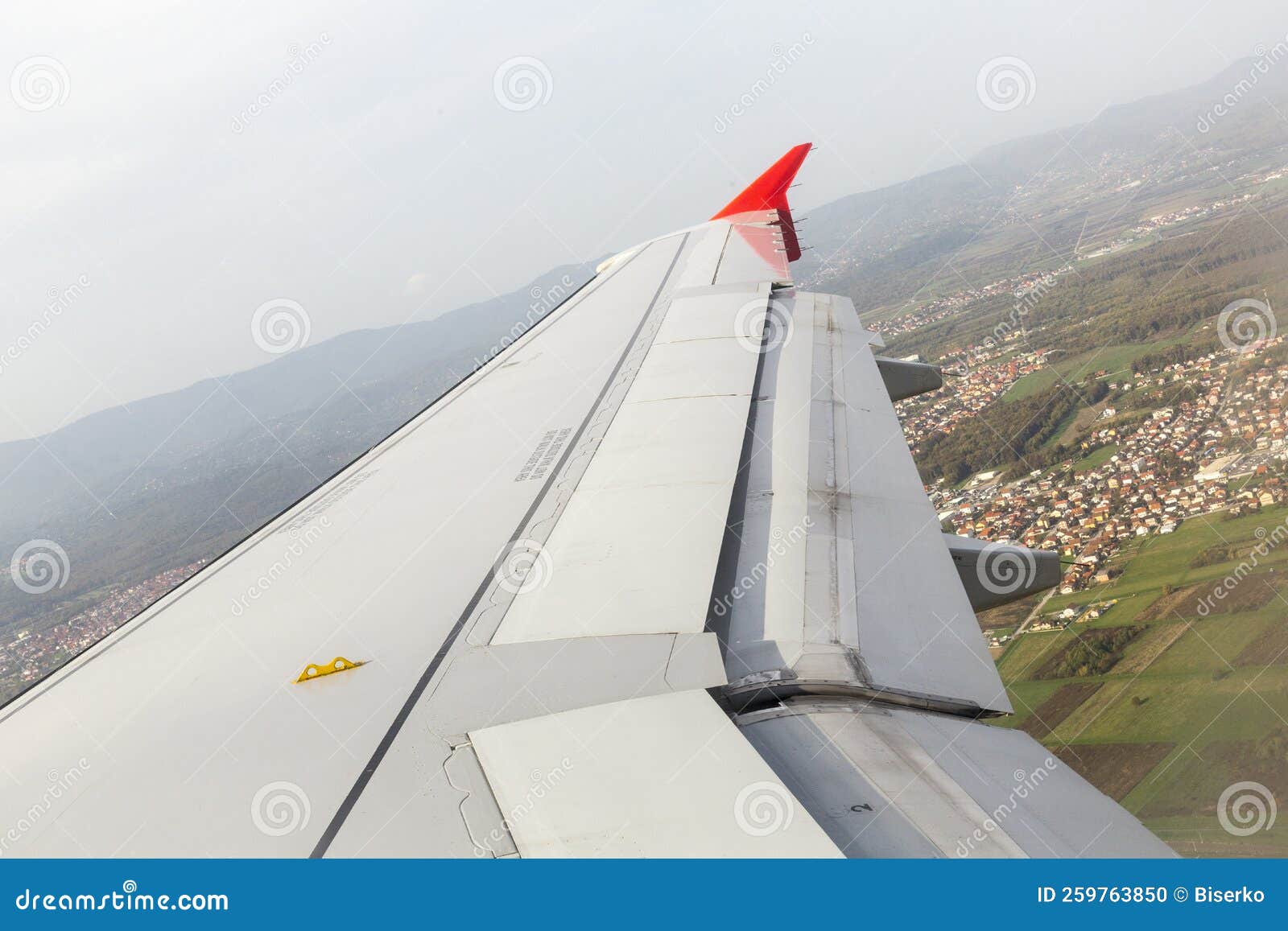 Wing of the Airbus 320 stock photo. Image of avion, ecology - 259763850