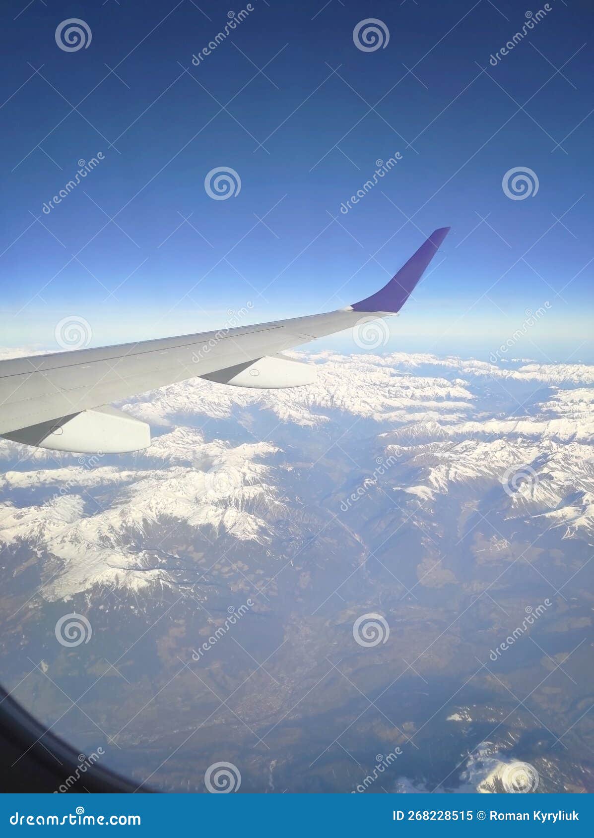 Wing Aircraft On The Background Of The Alps Royalty-Free Stock Photo ...