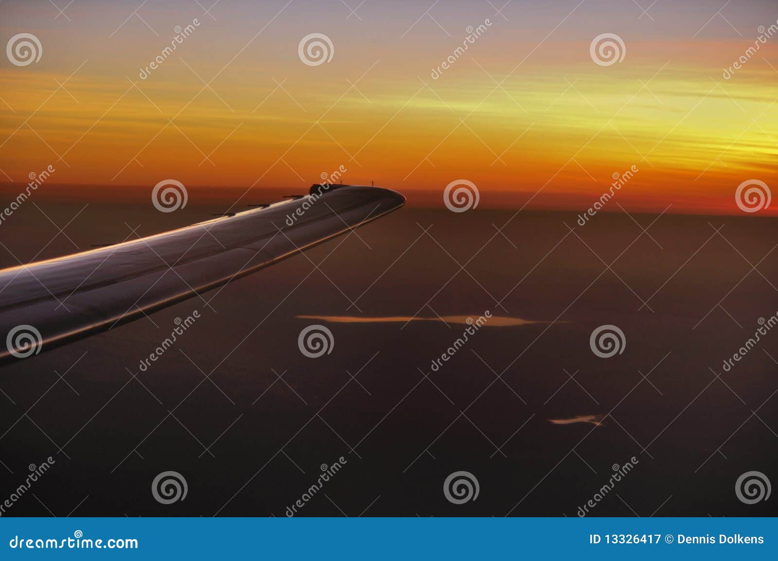 Wing of Aircraft during Sunset Stock Image - Image of boeing, outback ...