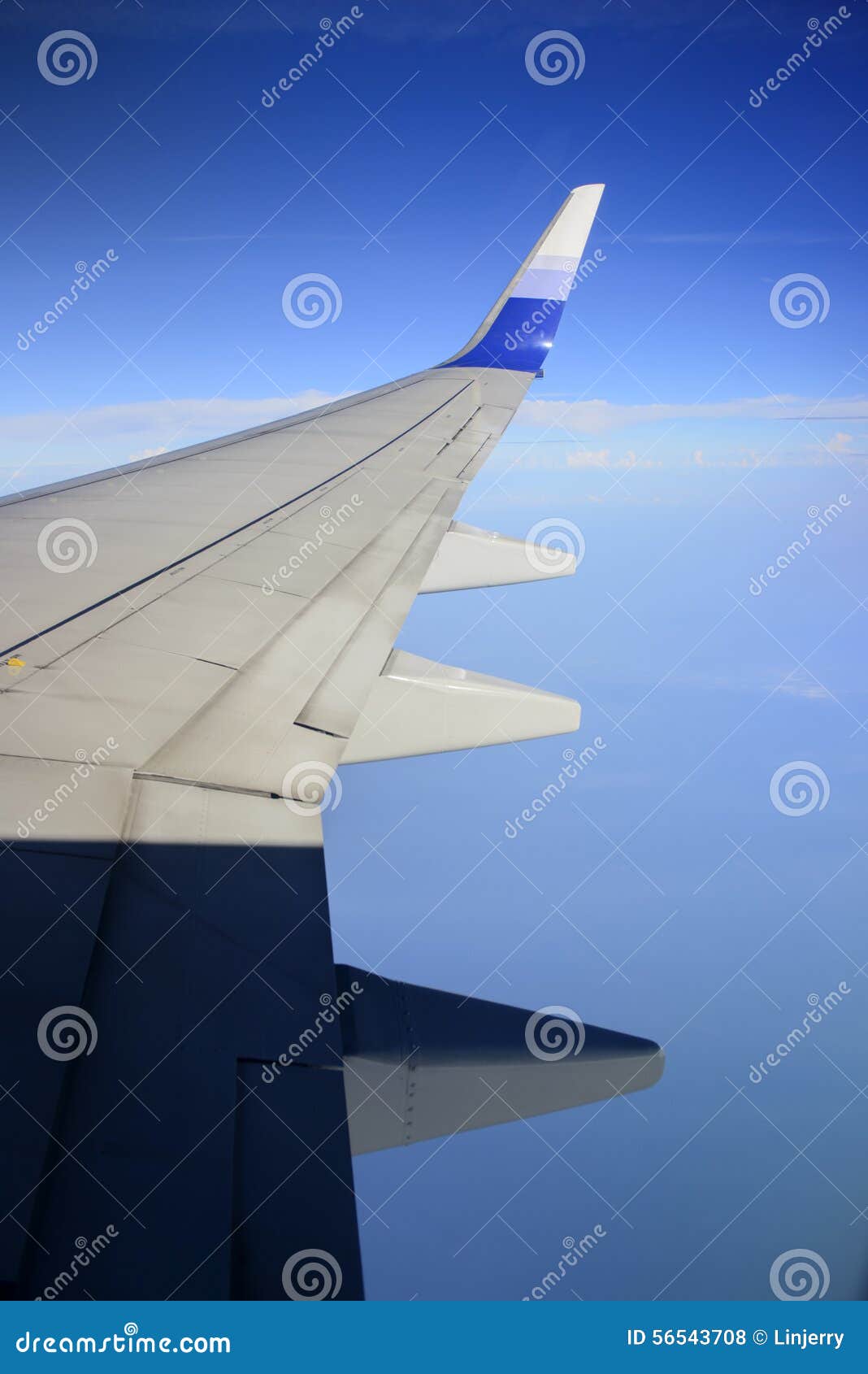 Wing of Airplane from Window Stock Photo - Image of aviation, color ...