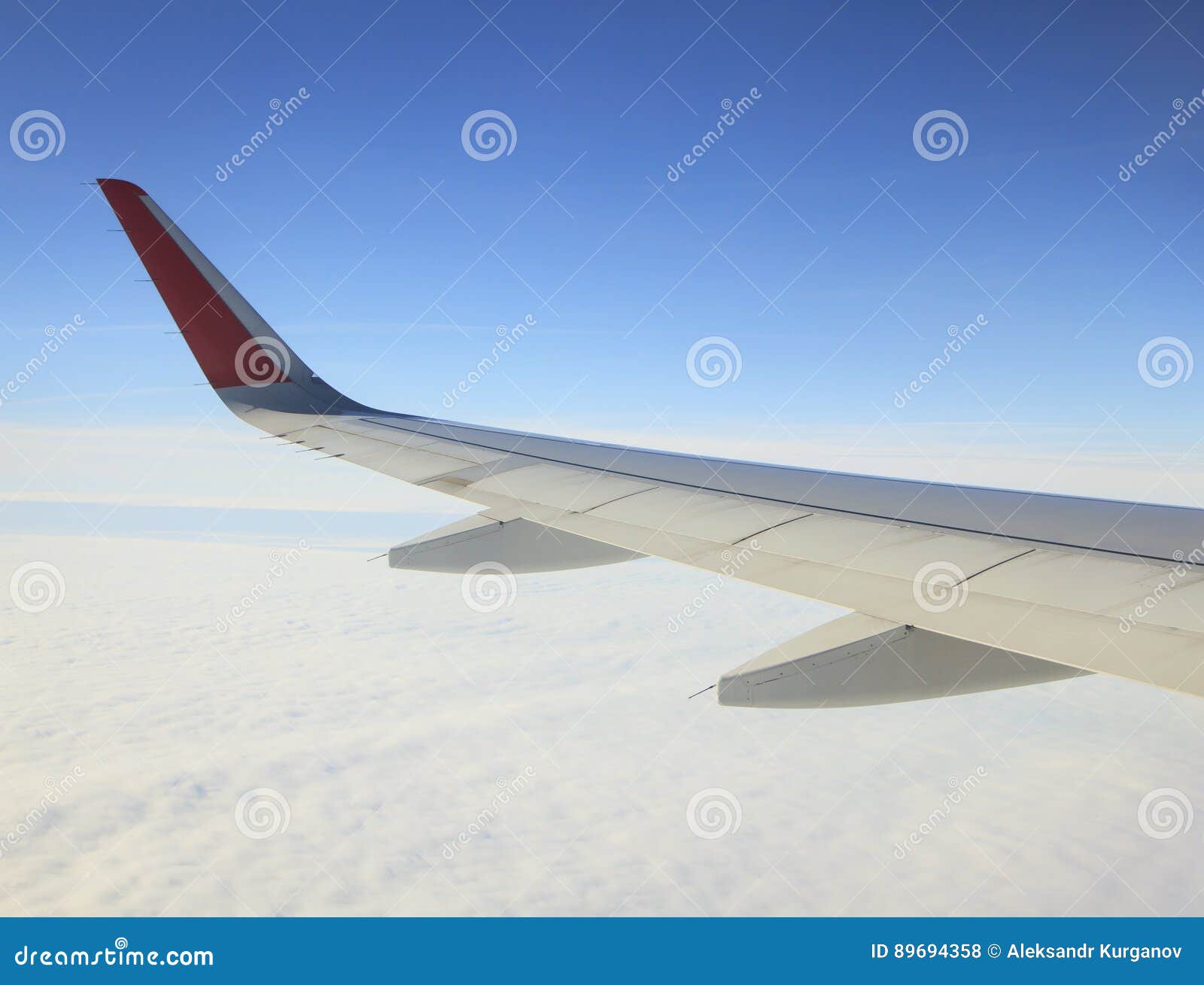 Wing of Airplane from Window Stock Photo - Image of airline, space ...