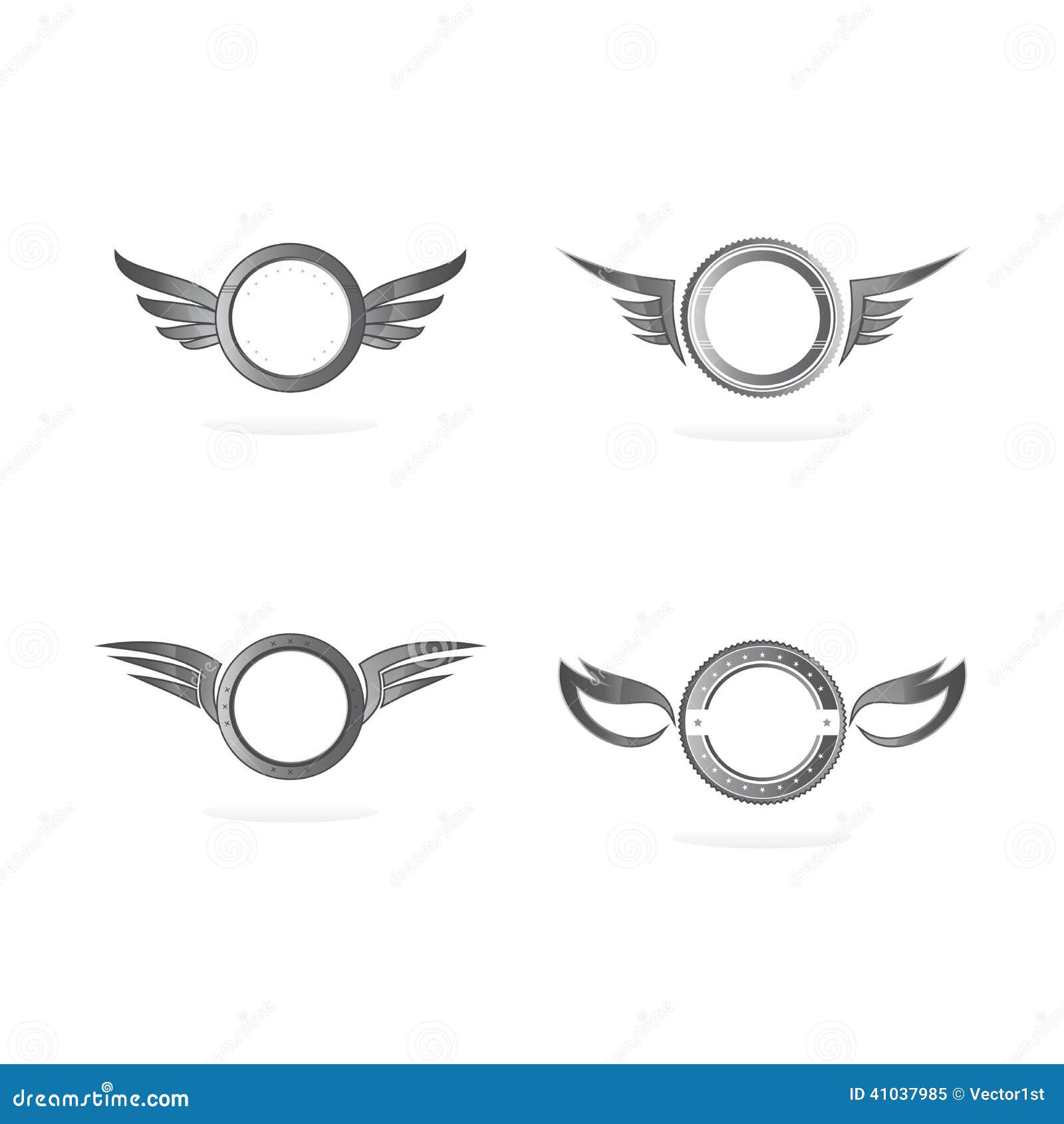 Wing art stock vector. Illustration of design, shine - 41037985