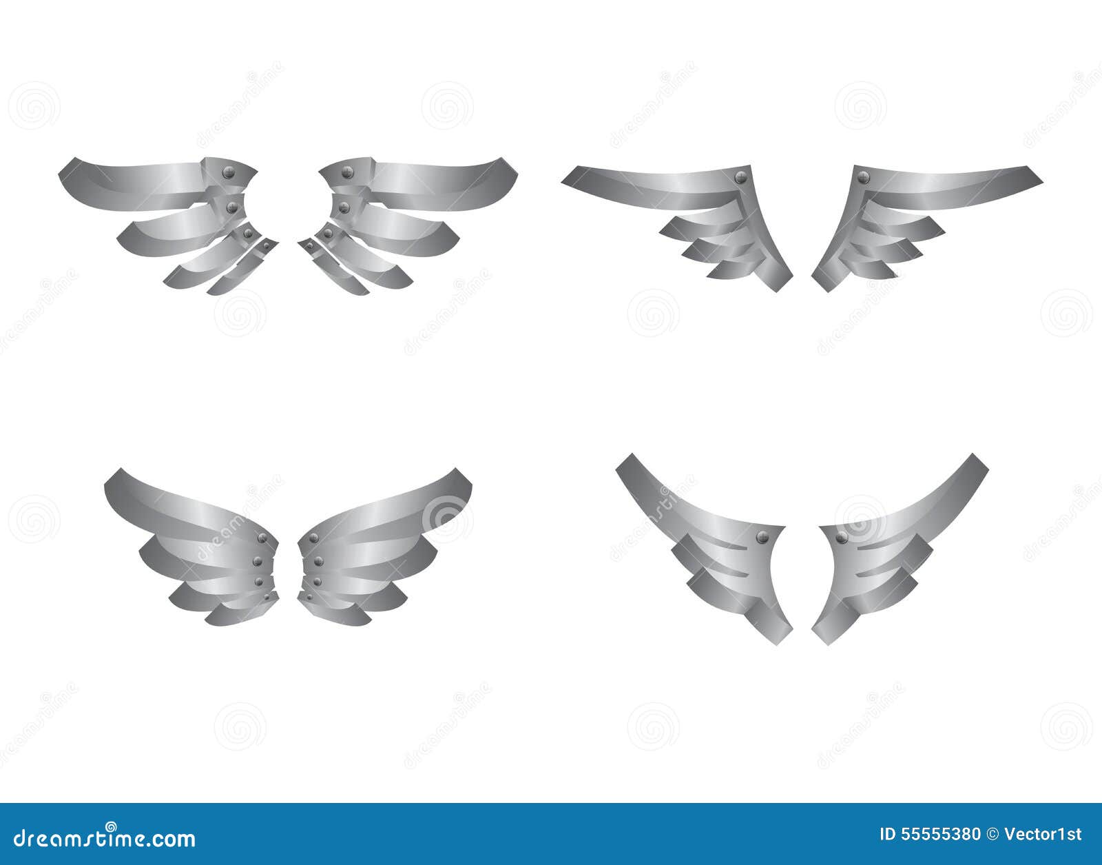 Wing art stock vector. Illustration of collection, label - 55555380